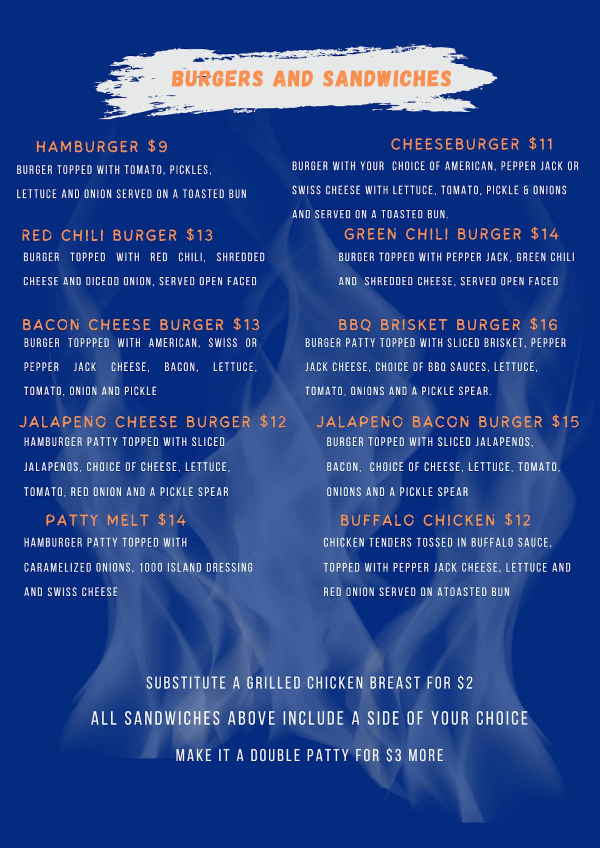 Menu at Mac's Smokehouse Grill and Sports Bar, Casper