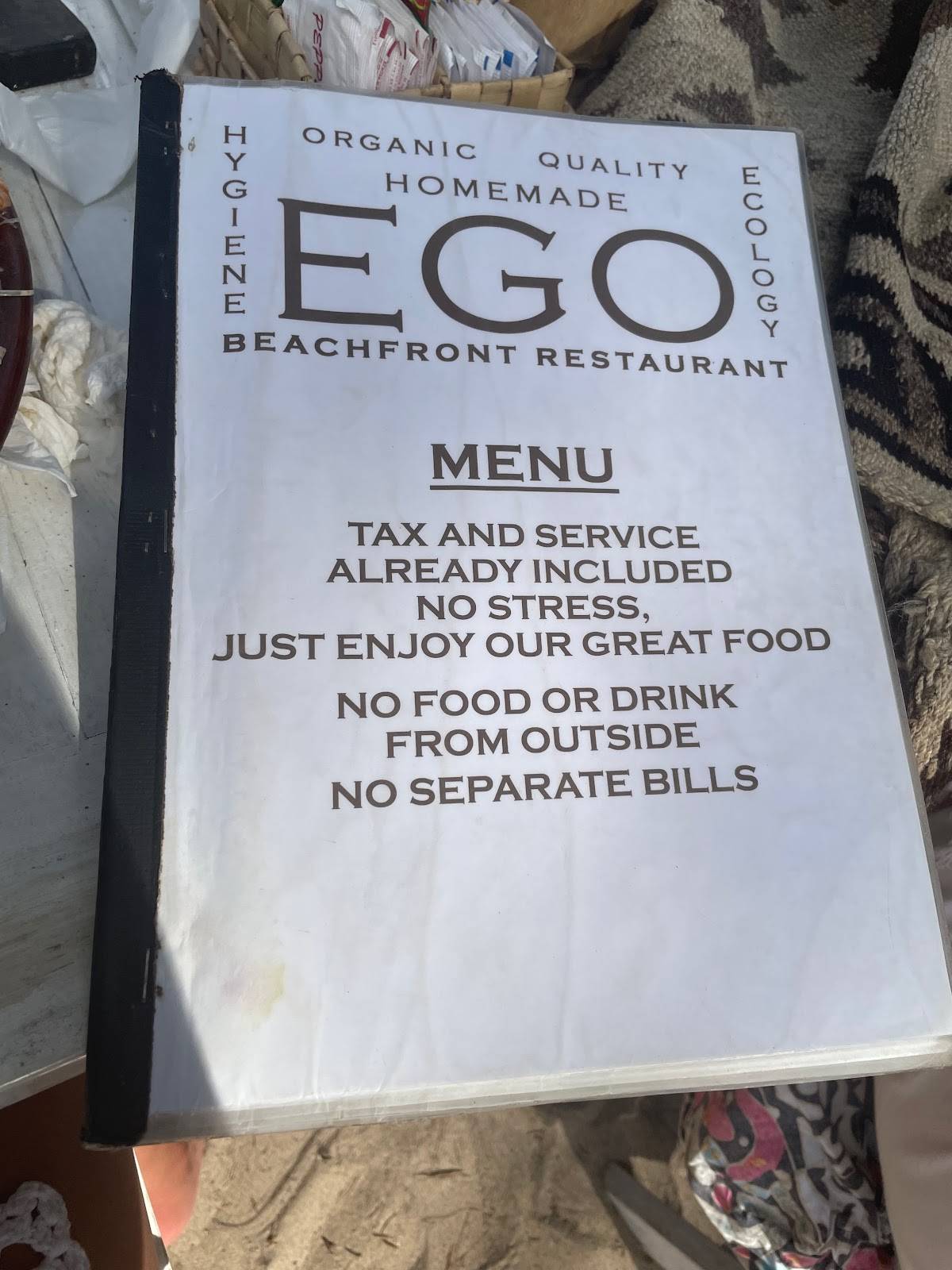 Menu at EGO BEACHFRONT RESTAURANT & BBQ, Indonesia