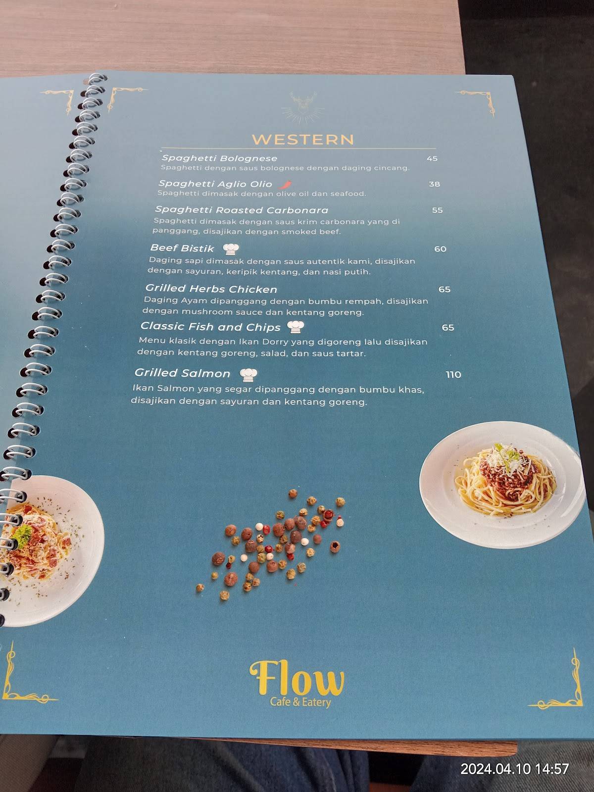 Menu at Flow Skyland Cafe and Eatery Telomoyo, Indonesia