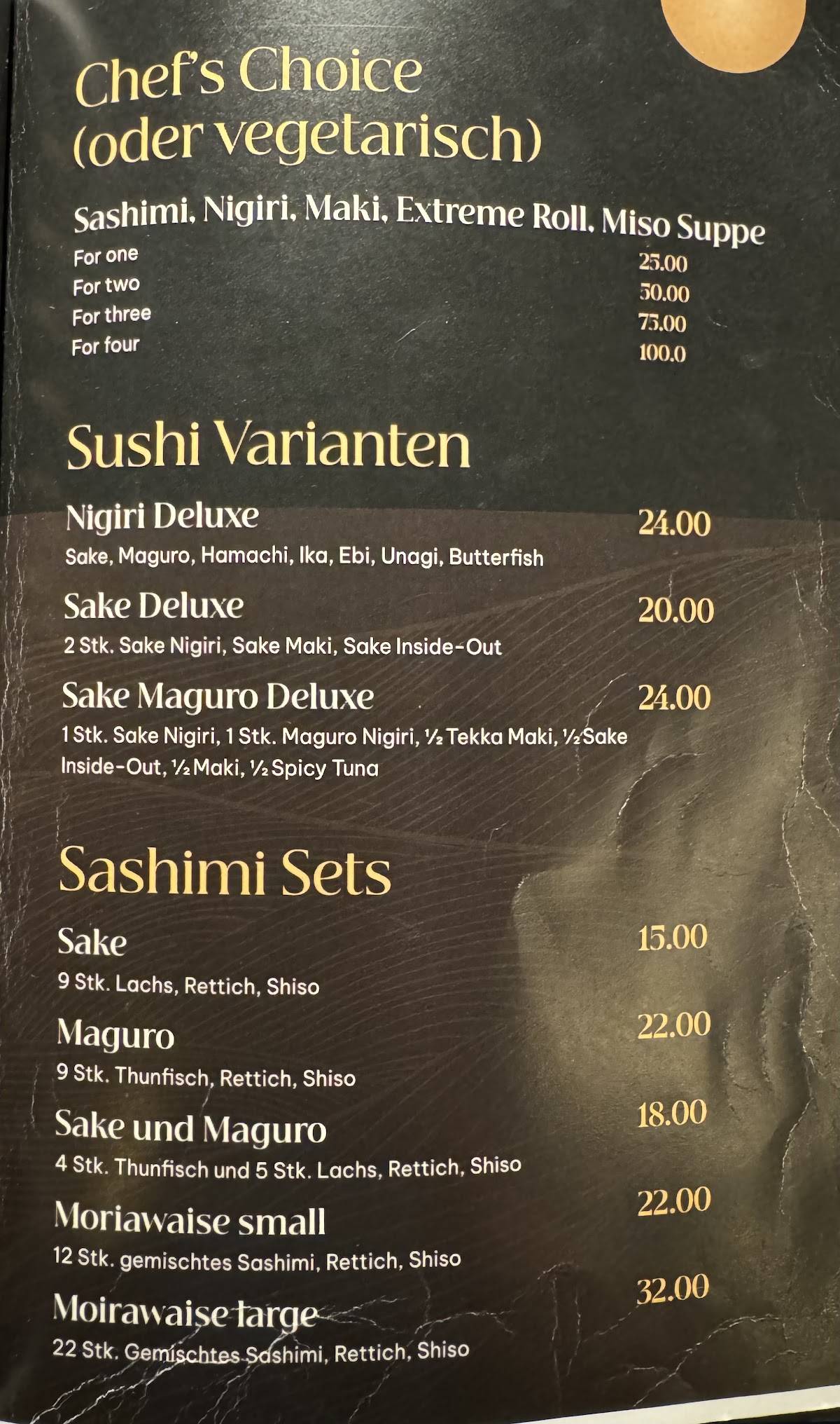 Speisekarte von Mizuki Restaurant, Kaiserslautern