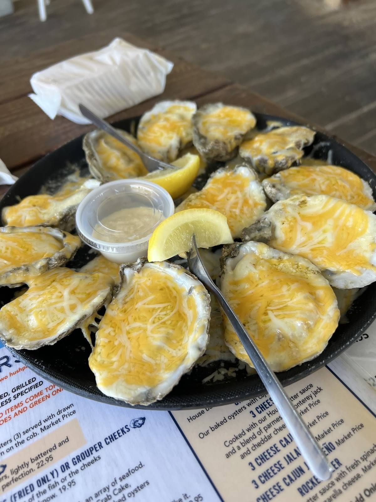 Menu at Hunt's on St Joe Bay restaurant, Port Saint Joe