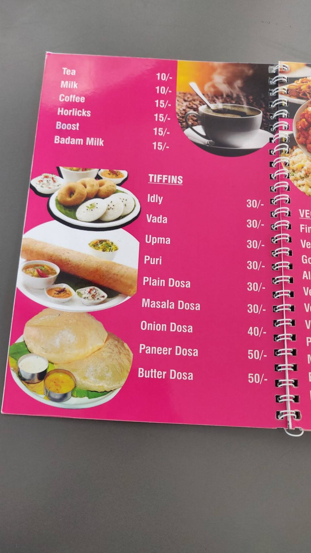Menu at Sai Restaurant, India, FV8V+2R4