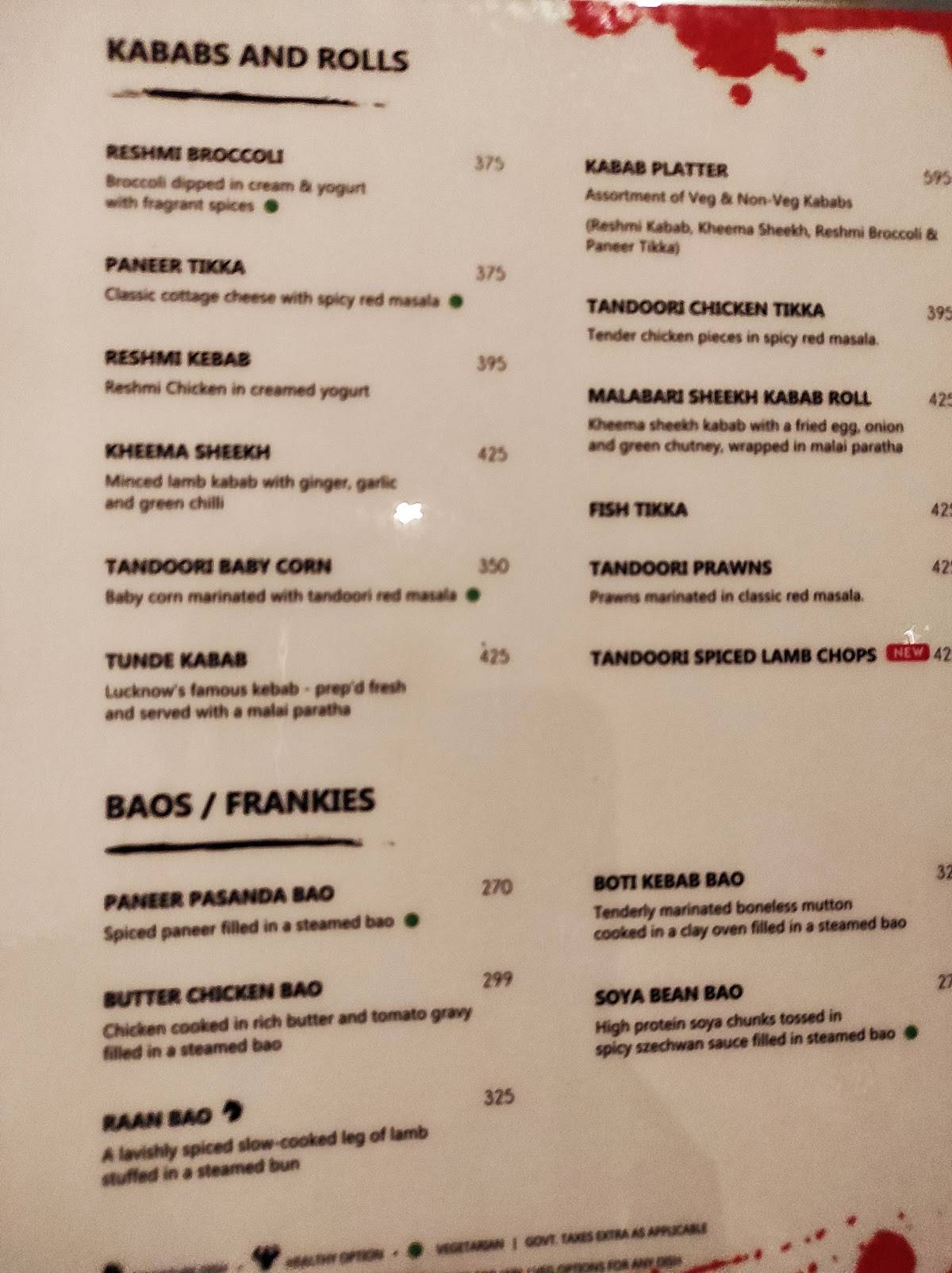 Menu at 145 Andheri, Mumbai