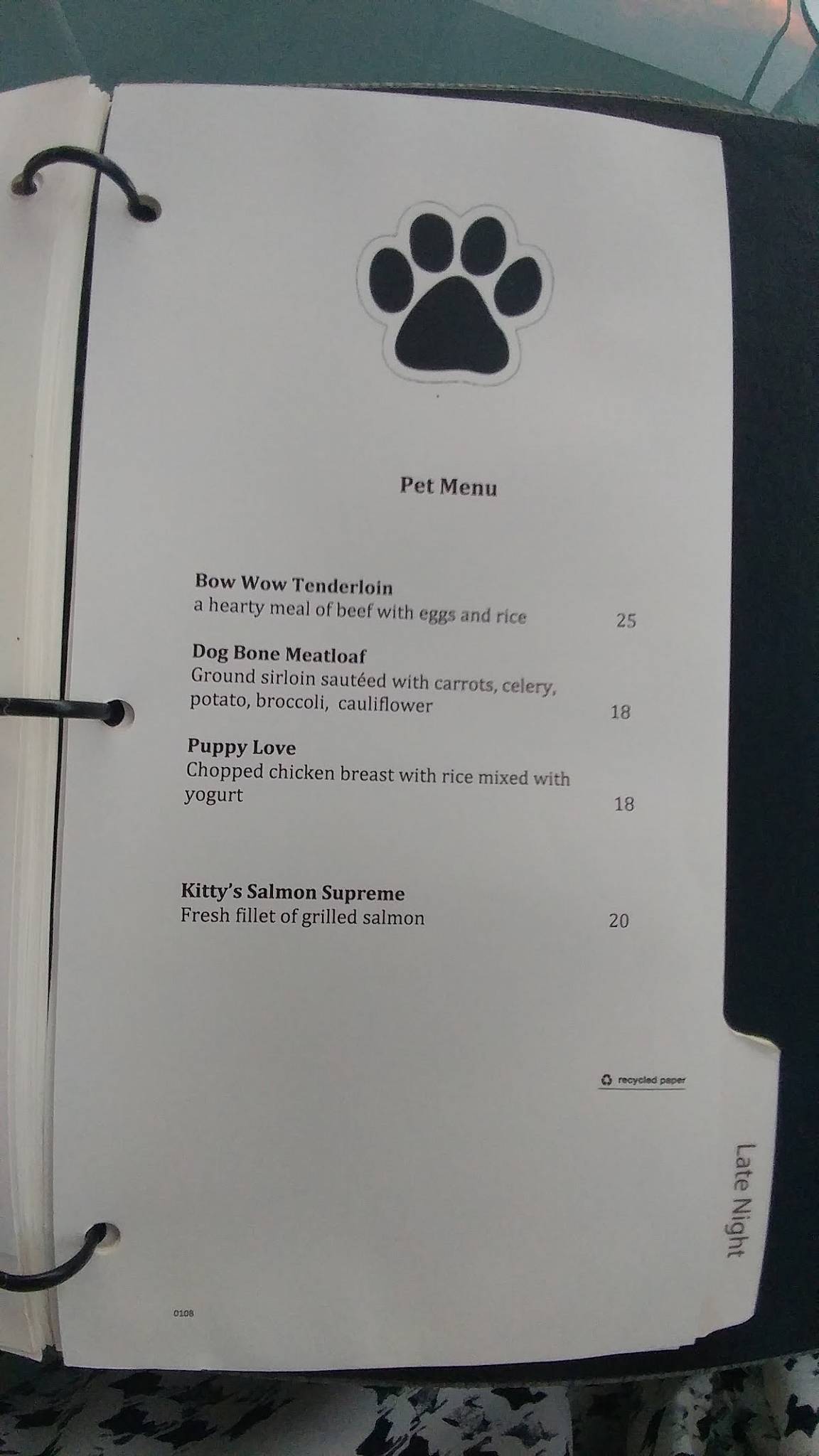 Menu at 180blũ restaurant, Dana Point, 1 Ritz Carlton Dr
