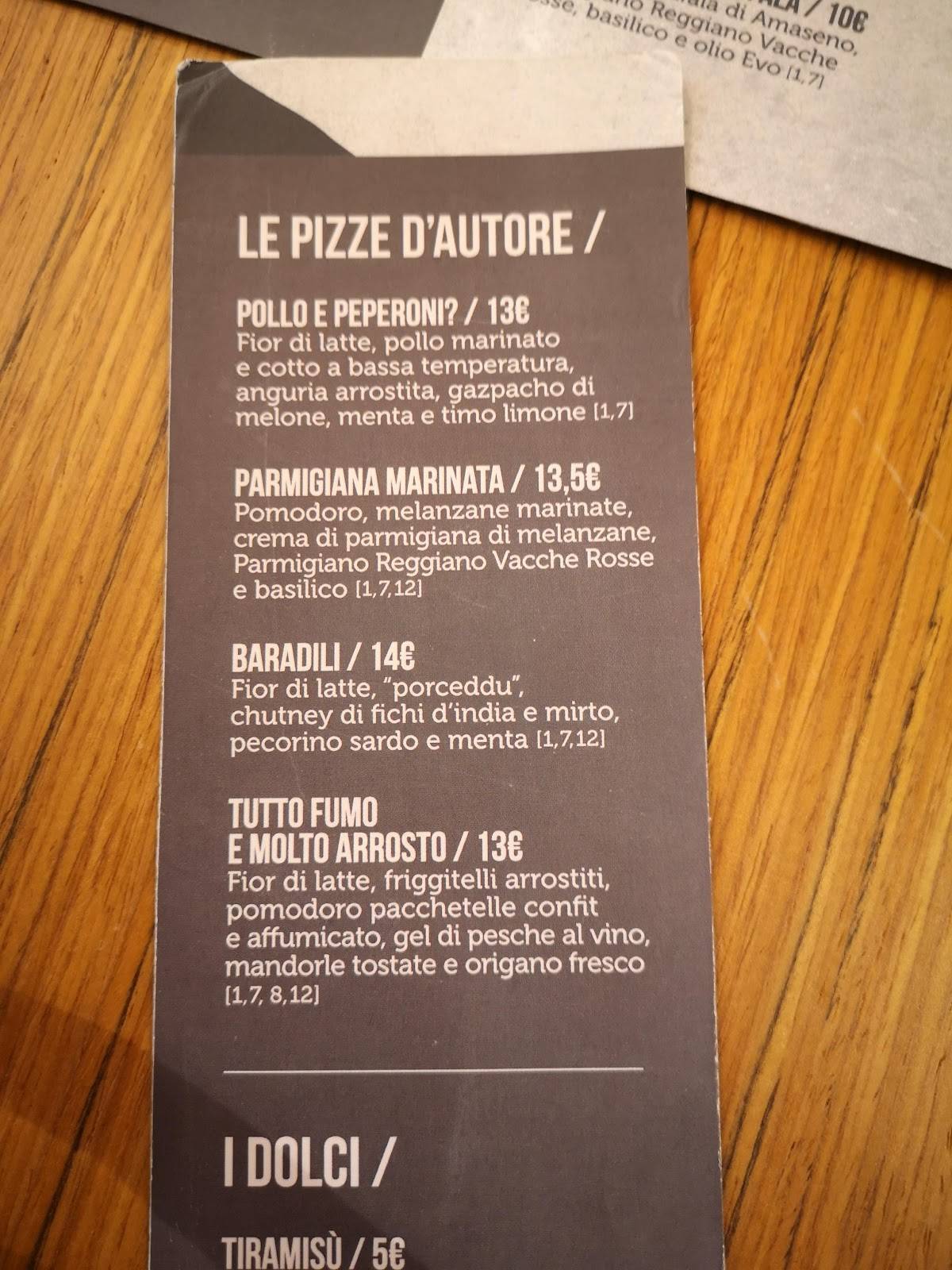 Menu da 180Grammi Pizzeria Romana, Roma, Via Genazzano