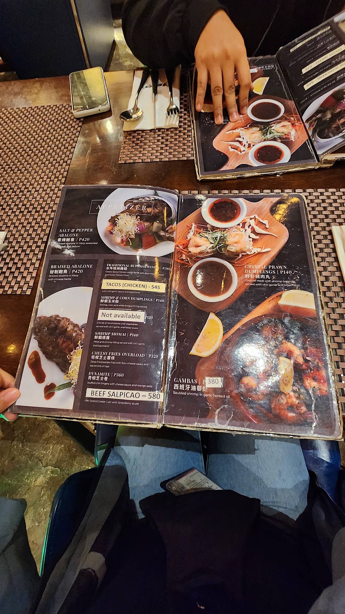 Menu at 1919 Grand Cafe, Manila