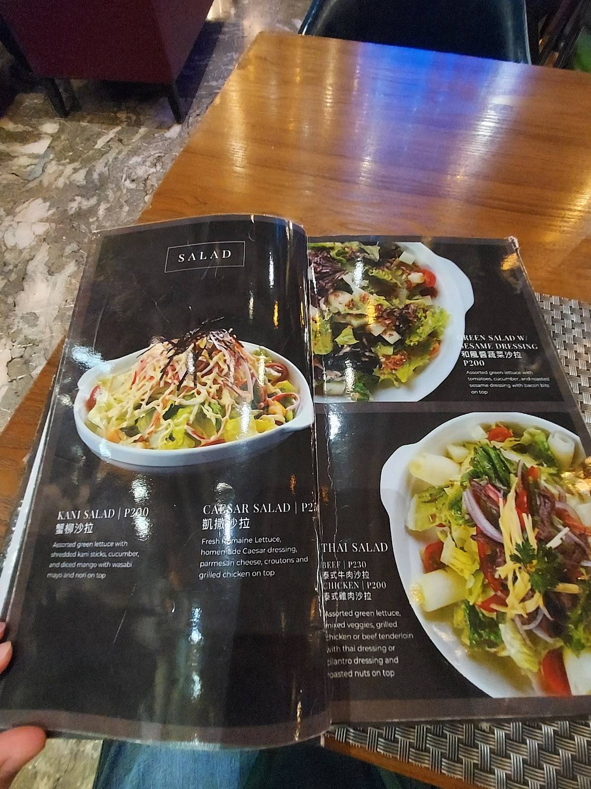 Menu at 1919 Grand Cafe, Manila