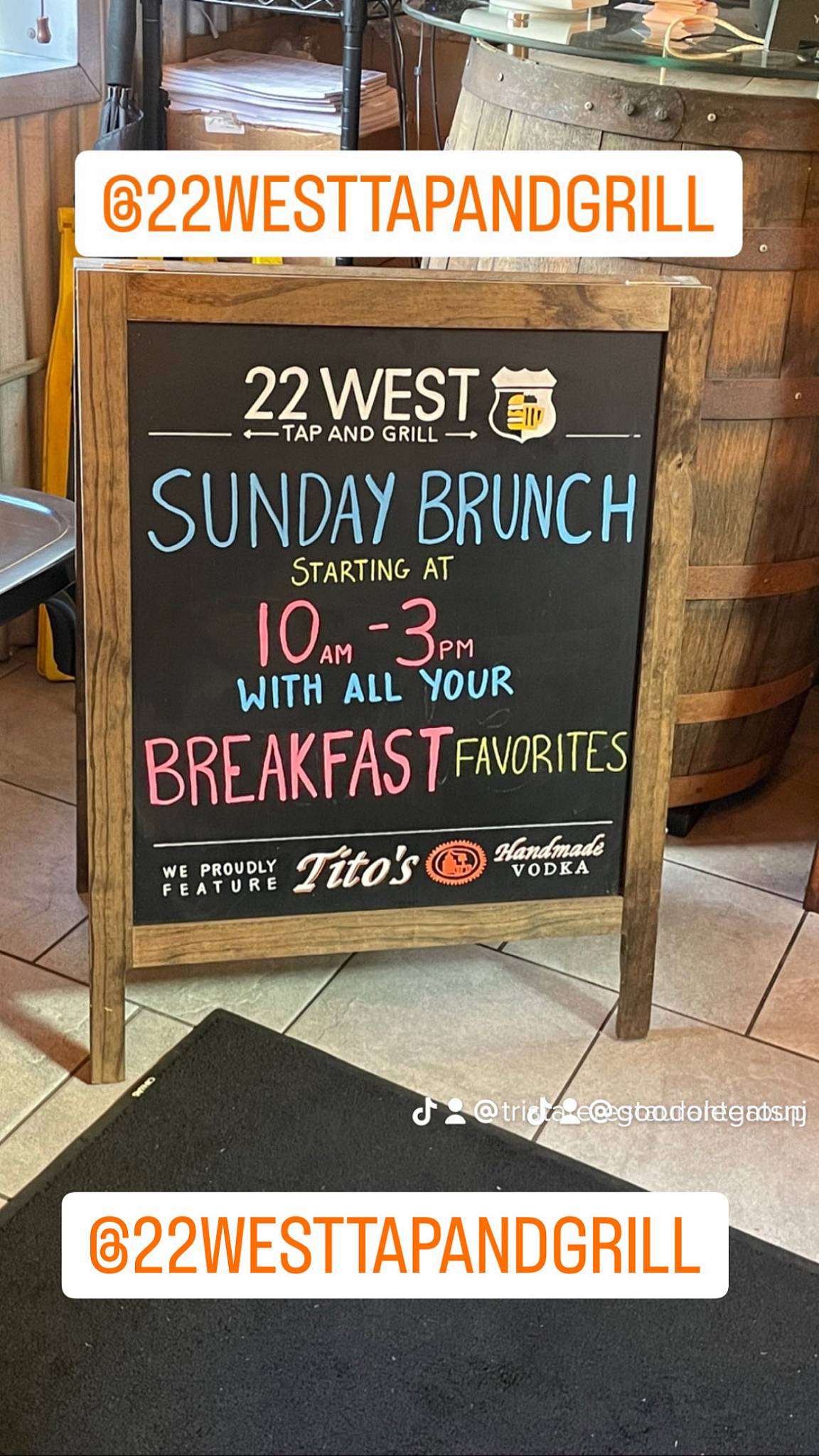 Menu at 22 West Tap and Grill pub & bar, Bridgewater, US-22