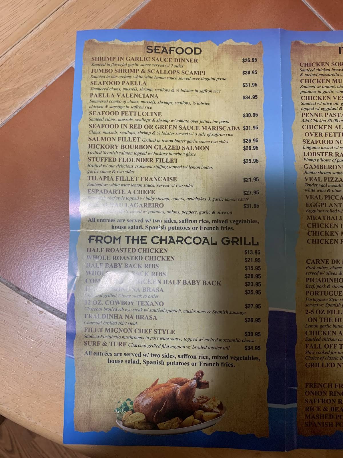 Menu at 3 Flags Grill & Restaurant, Lacey Township