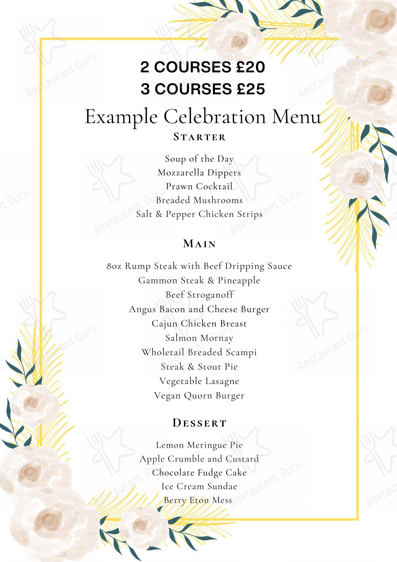 Menu at 3 Hammers Bar & Bistro Ltd, Wolverhampton