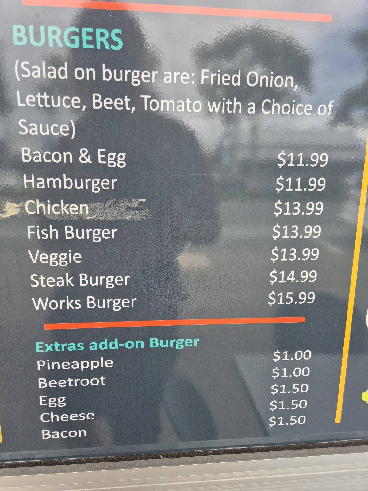 Menu at 59 Fish fast food, Maroochydore