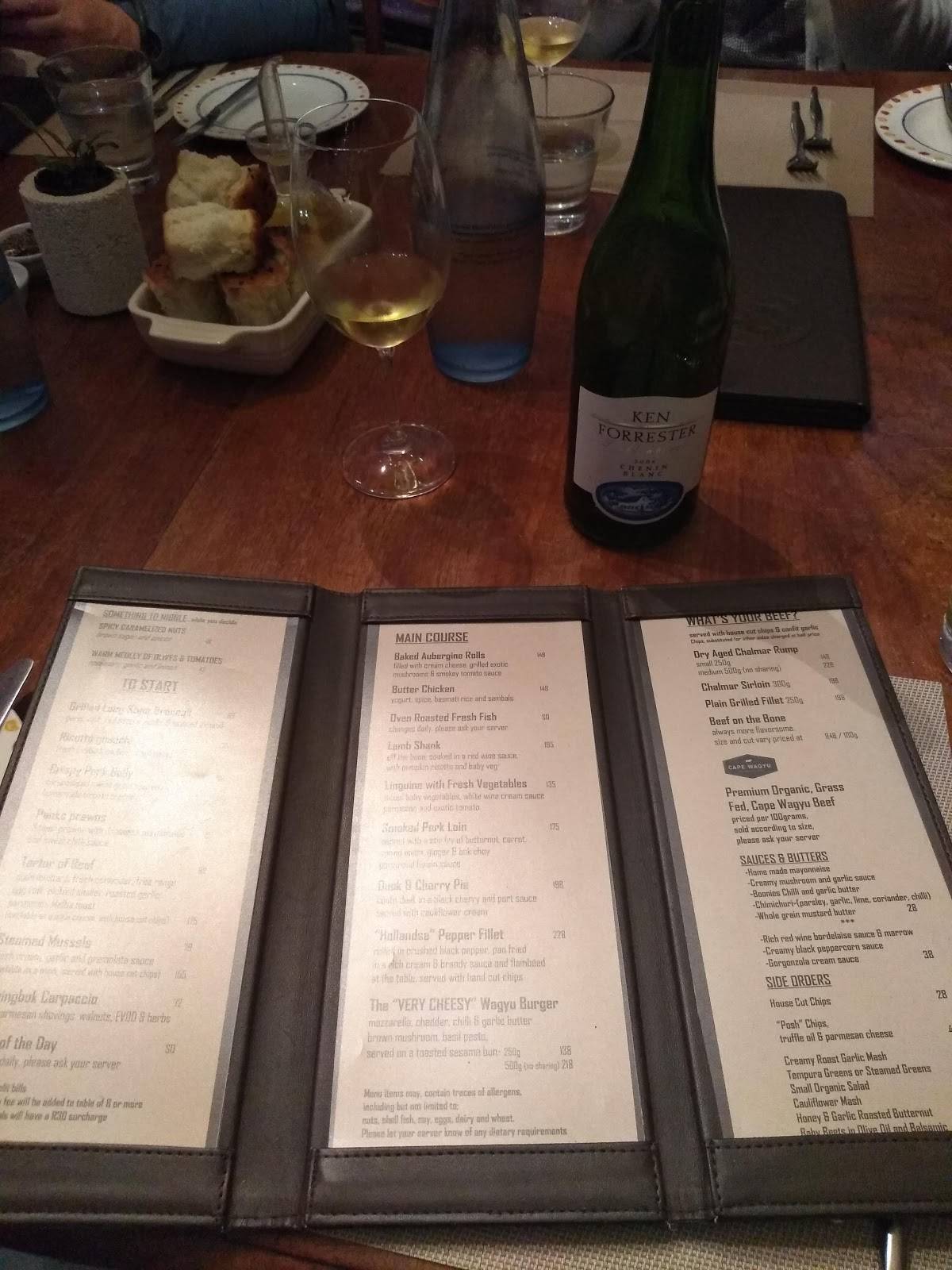 Menu at 96 Winery Road Restaurant, Stellenbosch, Zandberg Farm