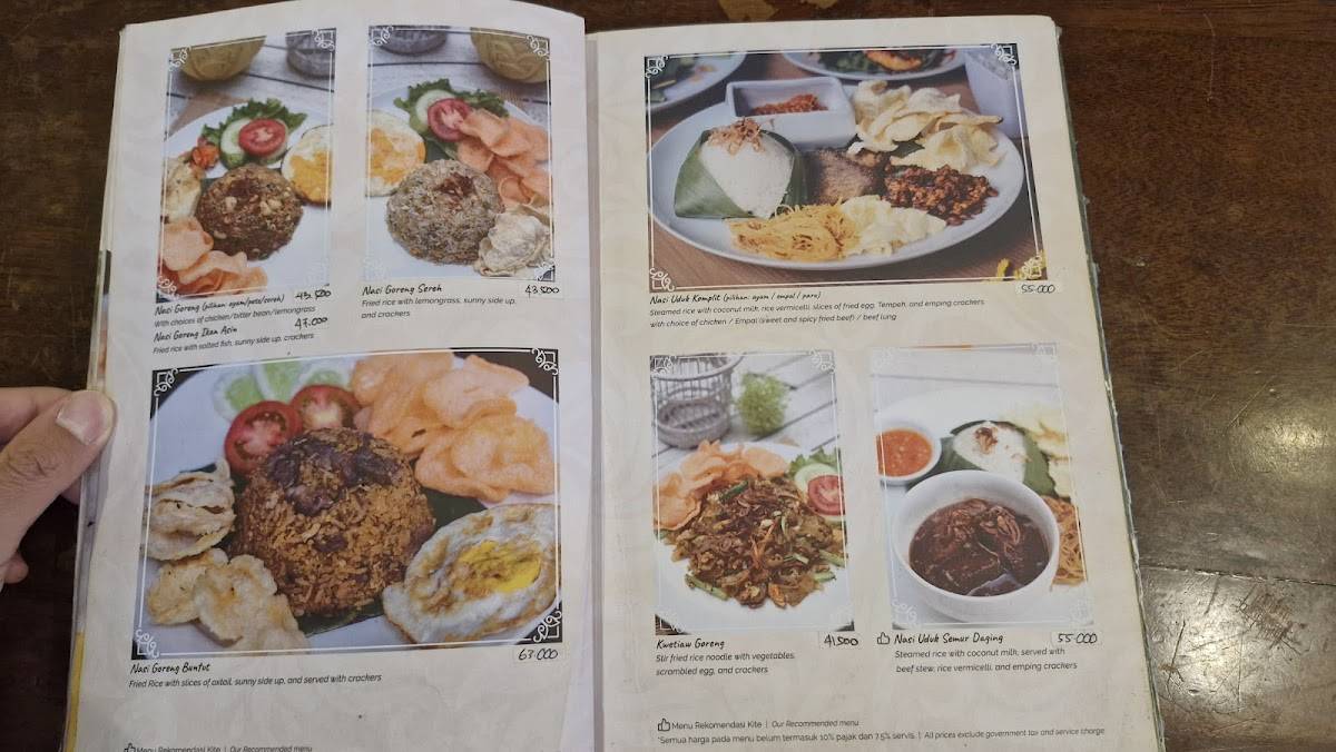 Menu at AJAG IJIG restaurant, Jakarta, Jl. Ir. H. Juanda No.14 14