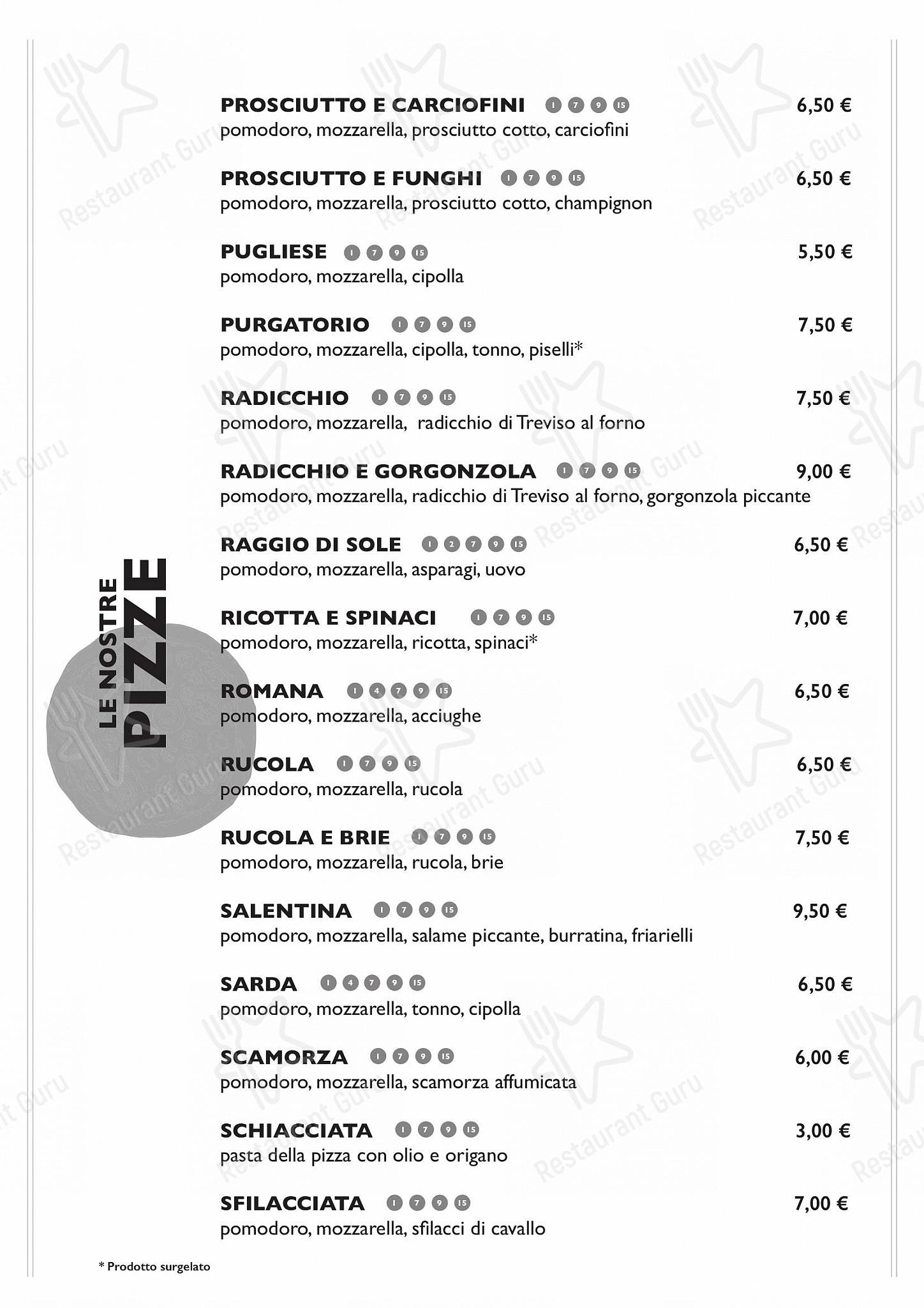 Menu da Trattoria Pizzeria Al Cavallino, Venezia