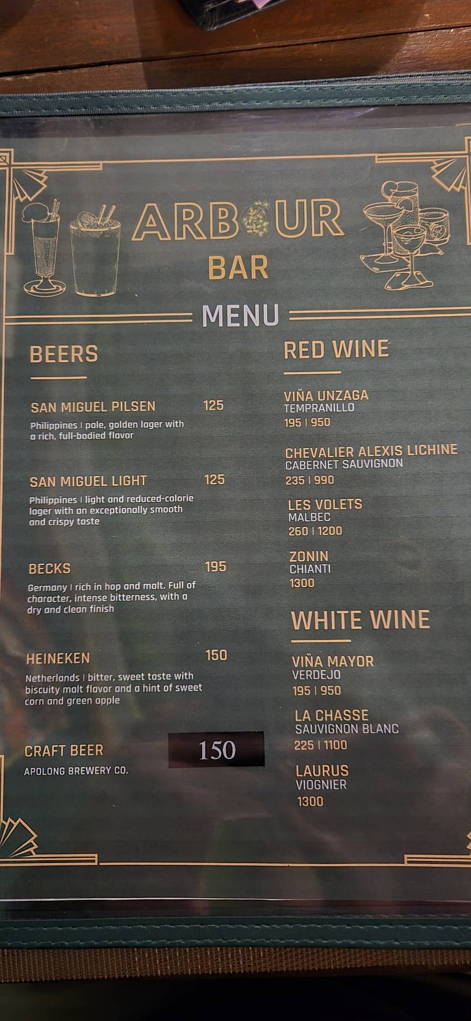 Menu at ARBOUR by Jan from your cooking class restaurant, Dumaguete