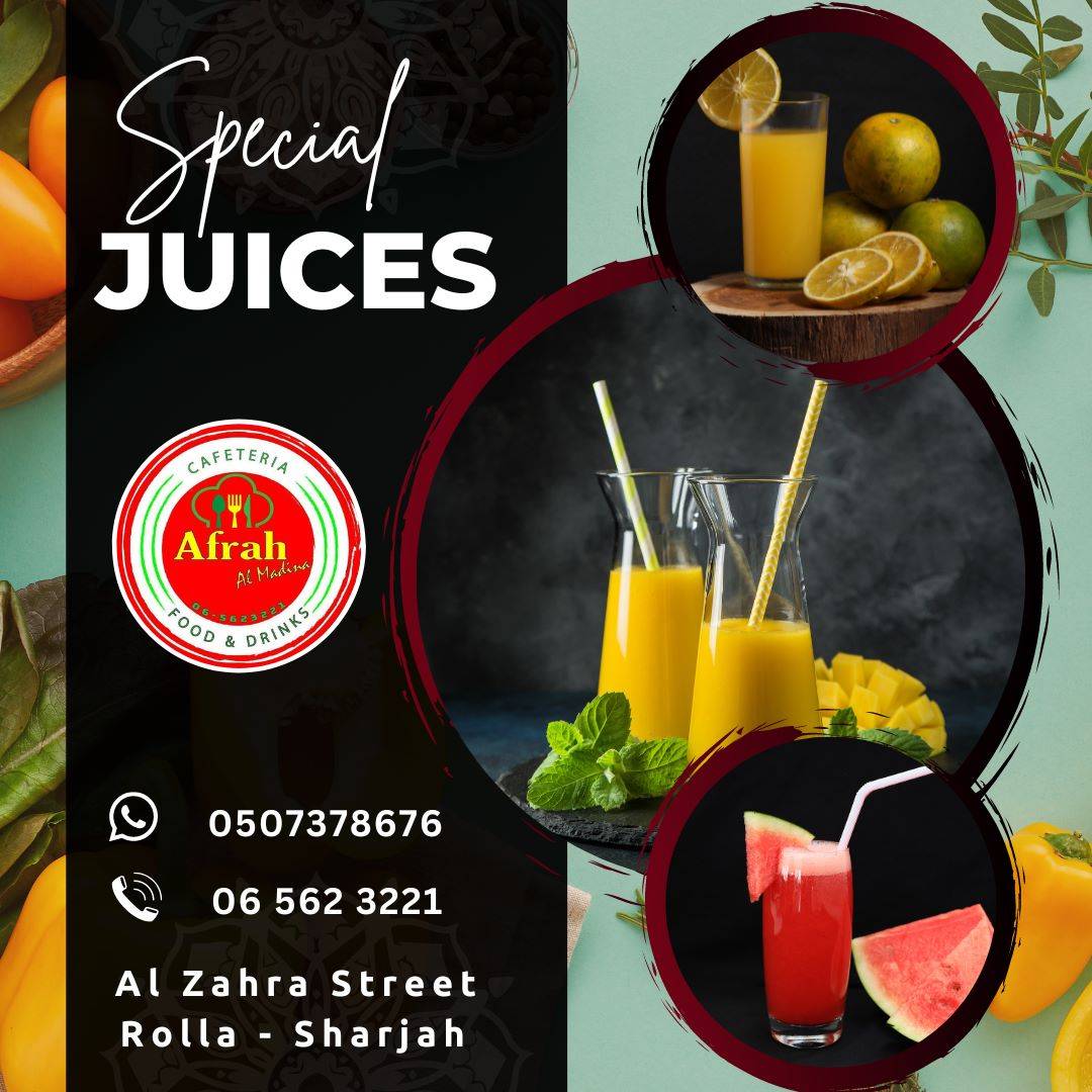Carta de Afrah Al Madina Cafeteria, sarja