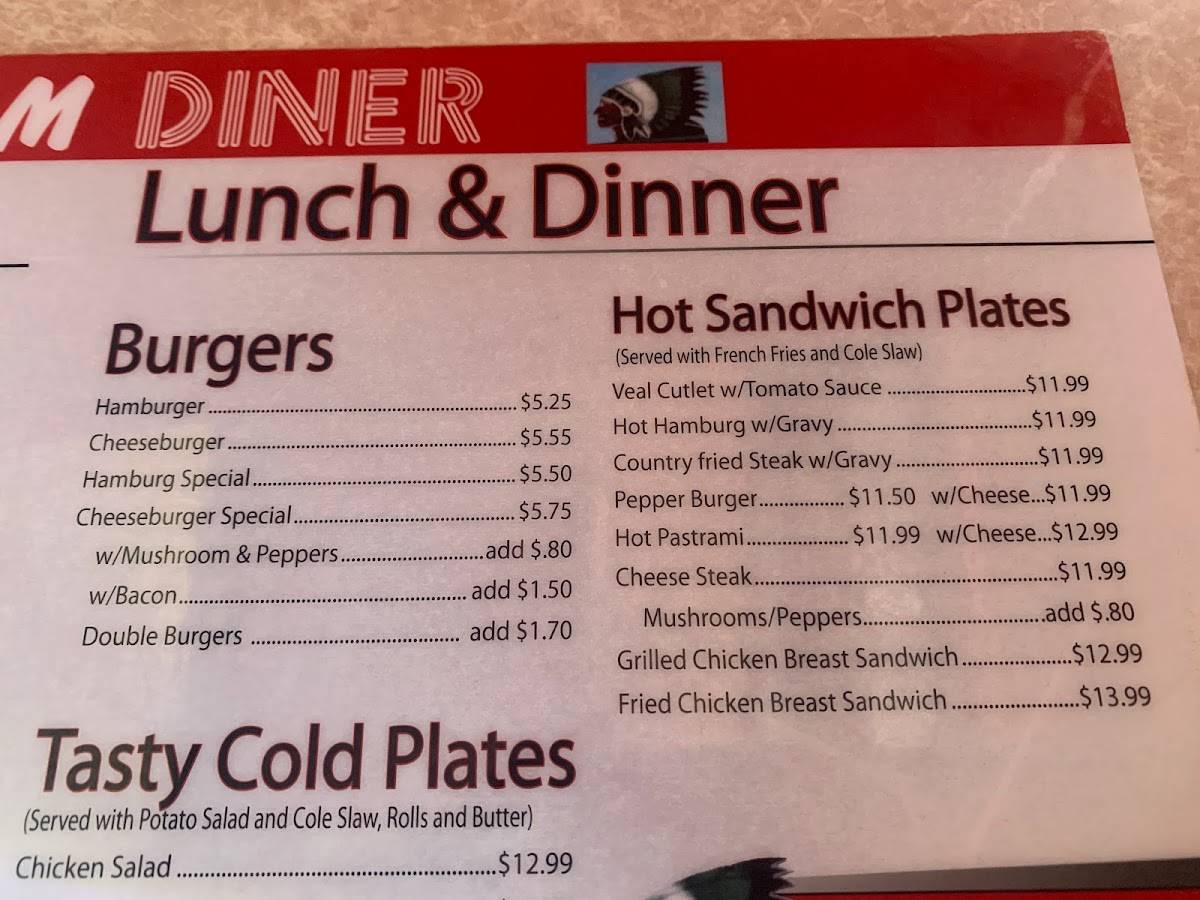 Menu at Agawam Diner restaurant, Rowley