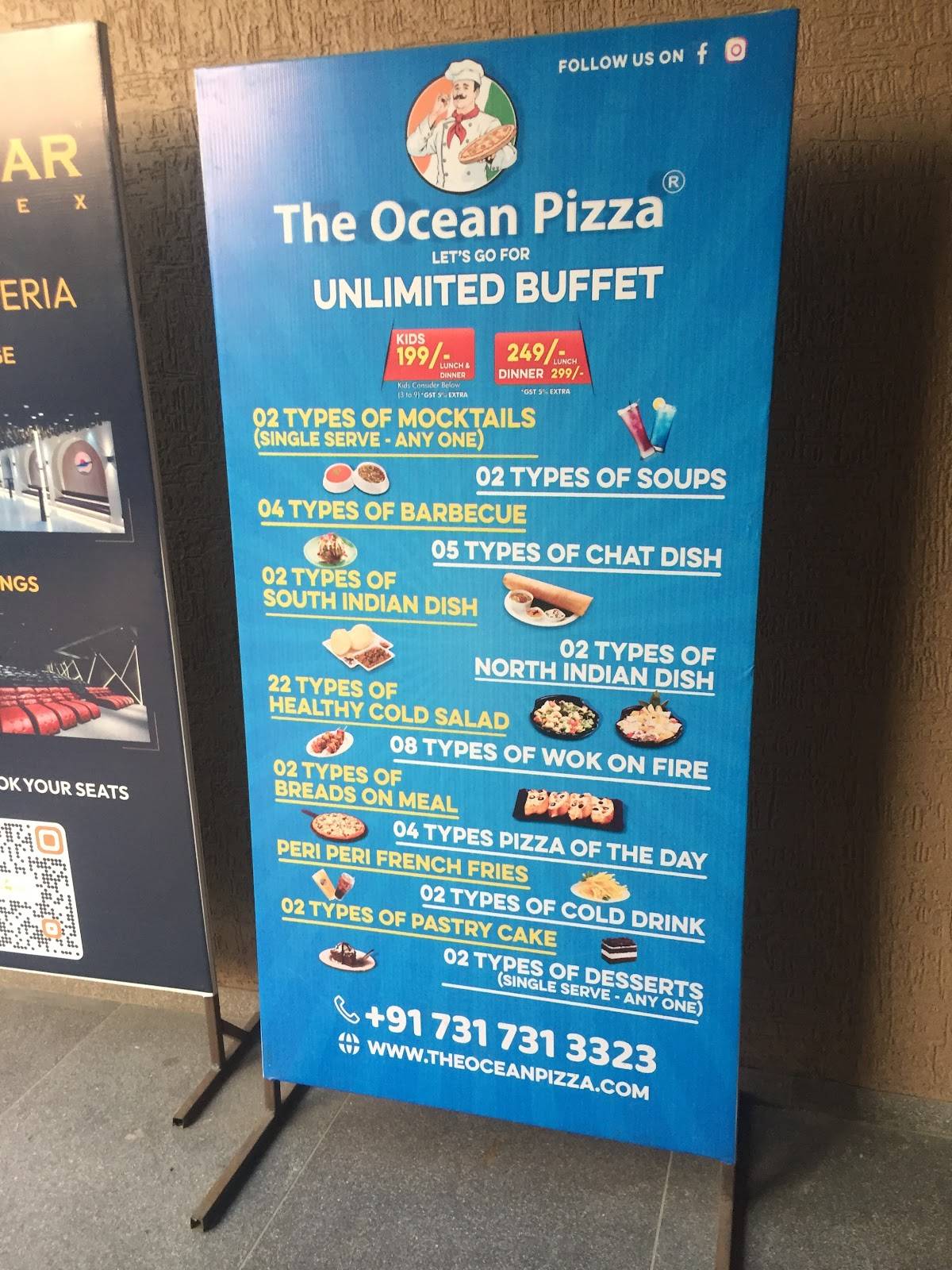Menu at The Ocean Pizza (Bhat Circle,Gandhinagar), Ahmedabad