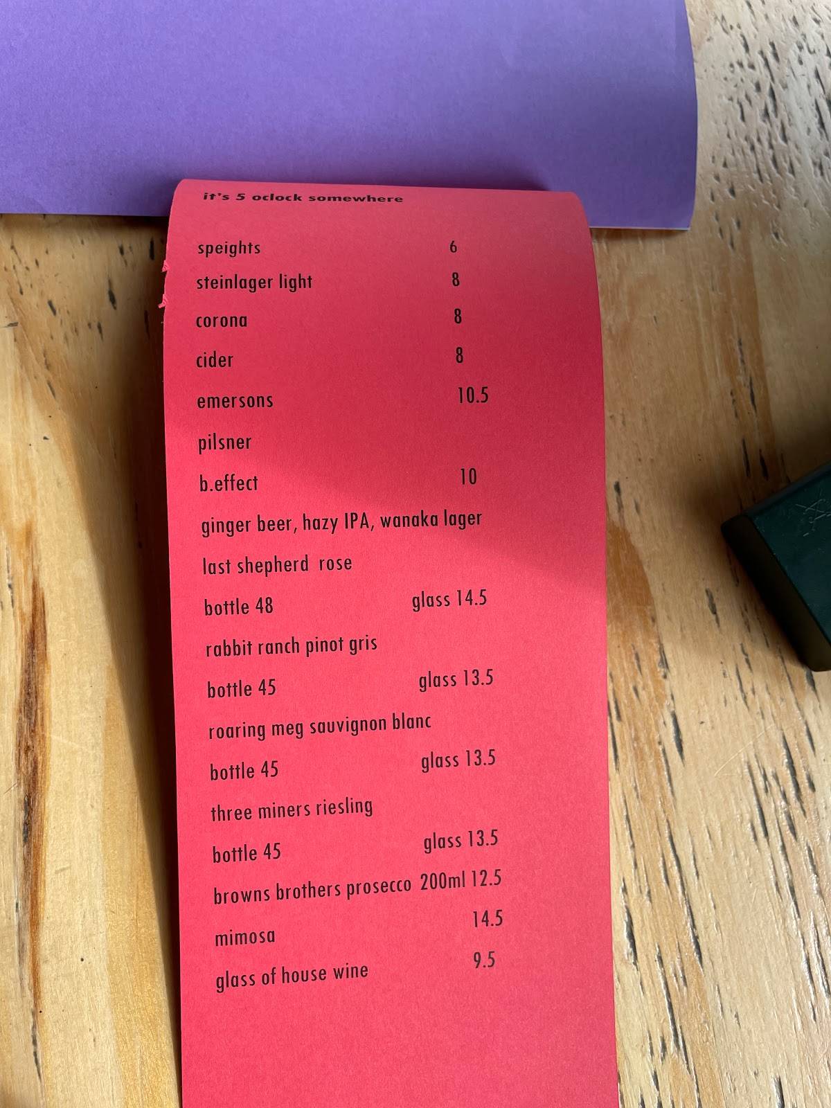 Menu at Industry Lane Eatery cafe, Alexandra