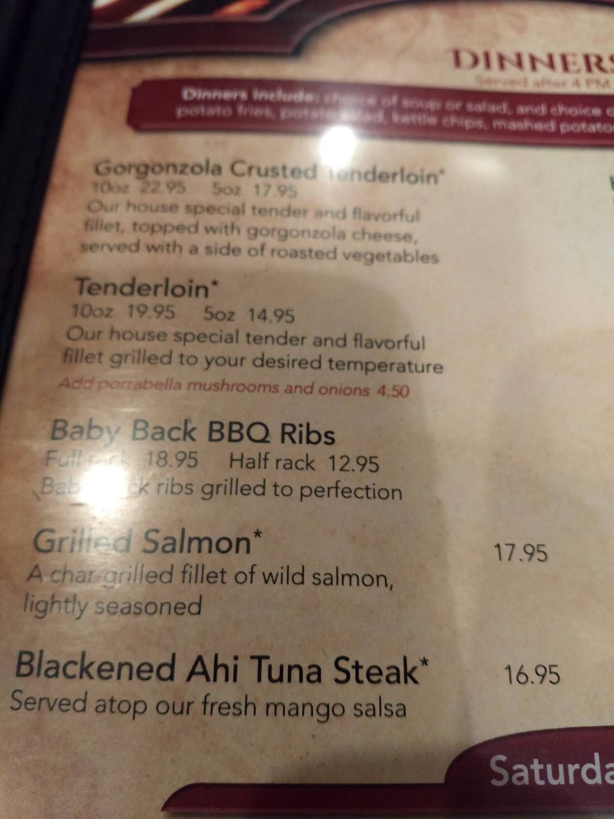 Menu at The Village Grille pizzeria, Green Bay, 801 Hoffman Rd