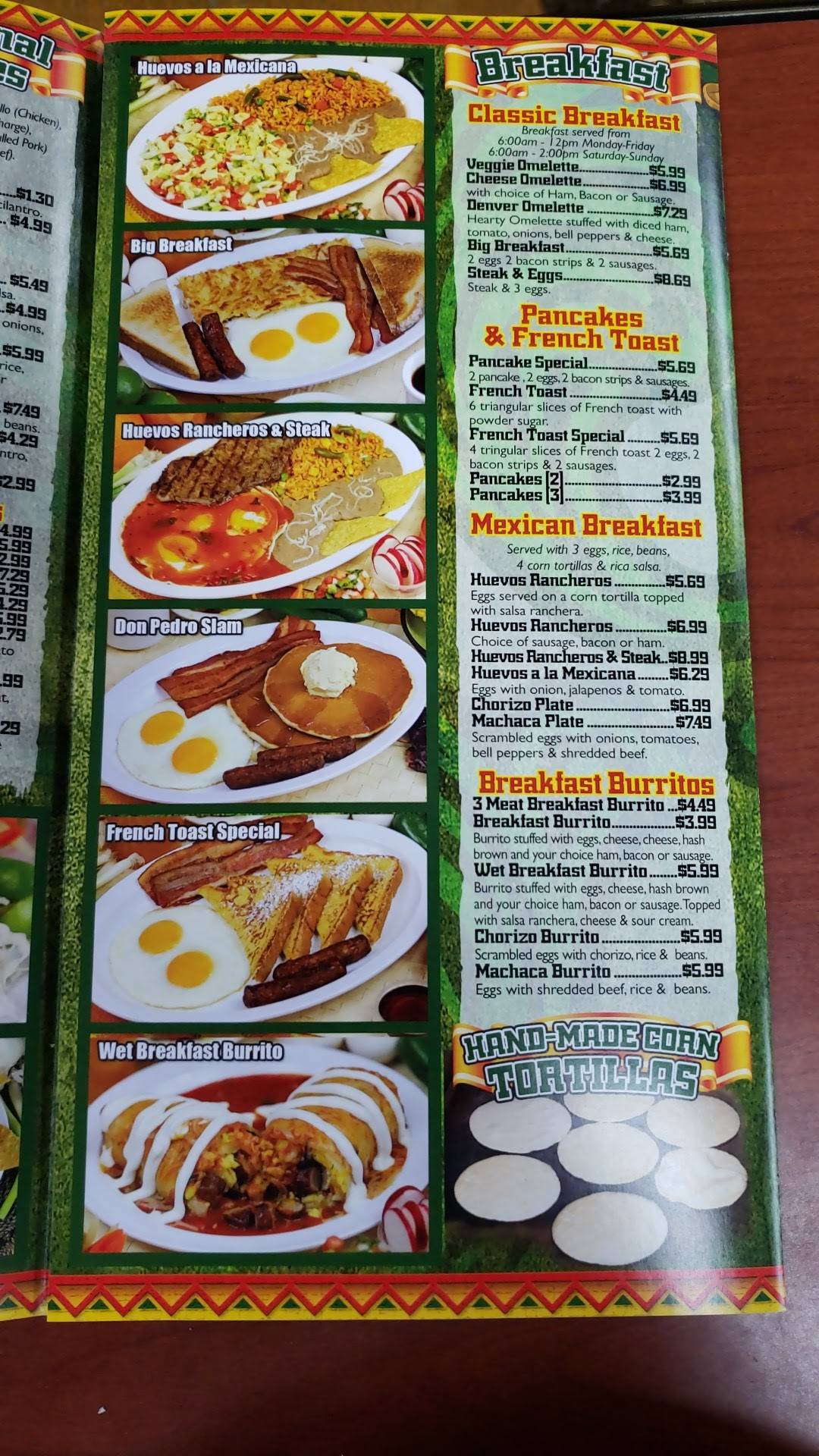 Menu at Don Chilitos Mexican Grill restaurant, Aloha