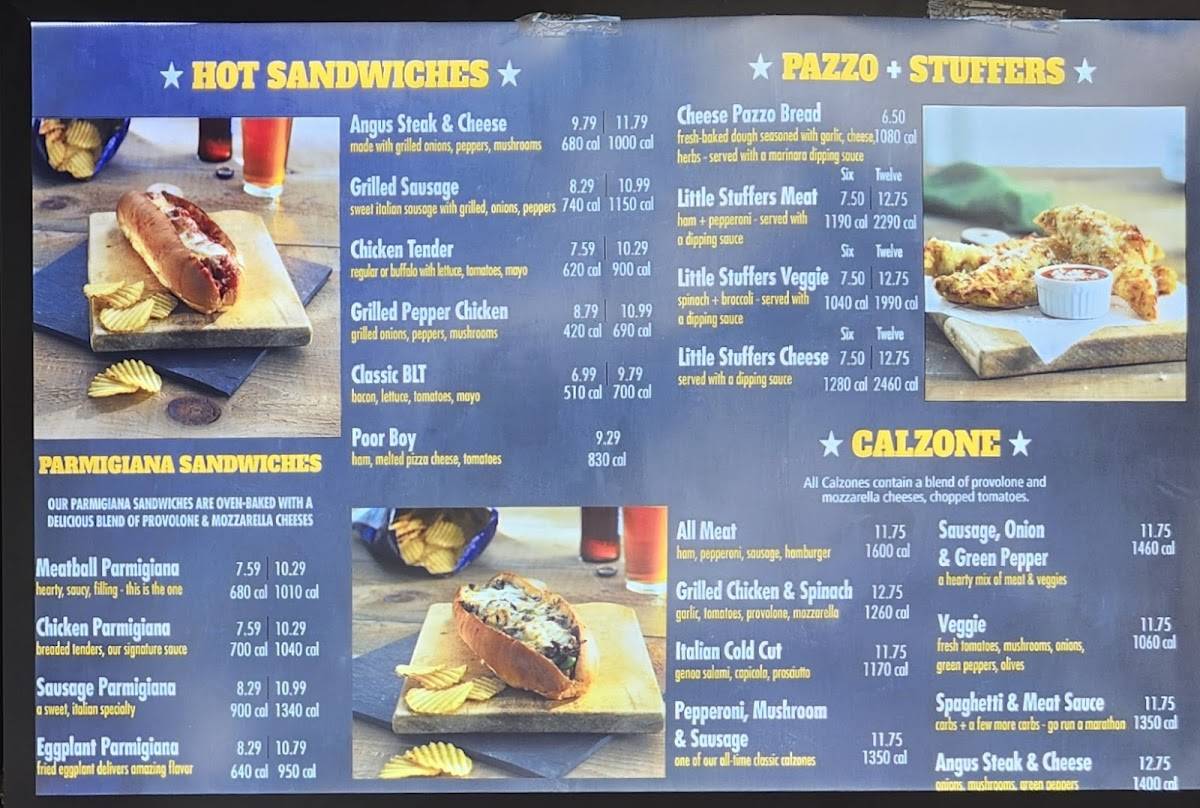 Menu at Amato's Sandwich Shops pizzeria, Biddeford, 458 Alfred Rd