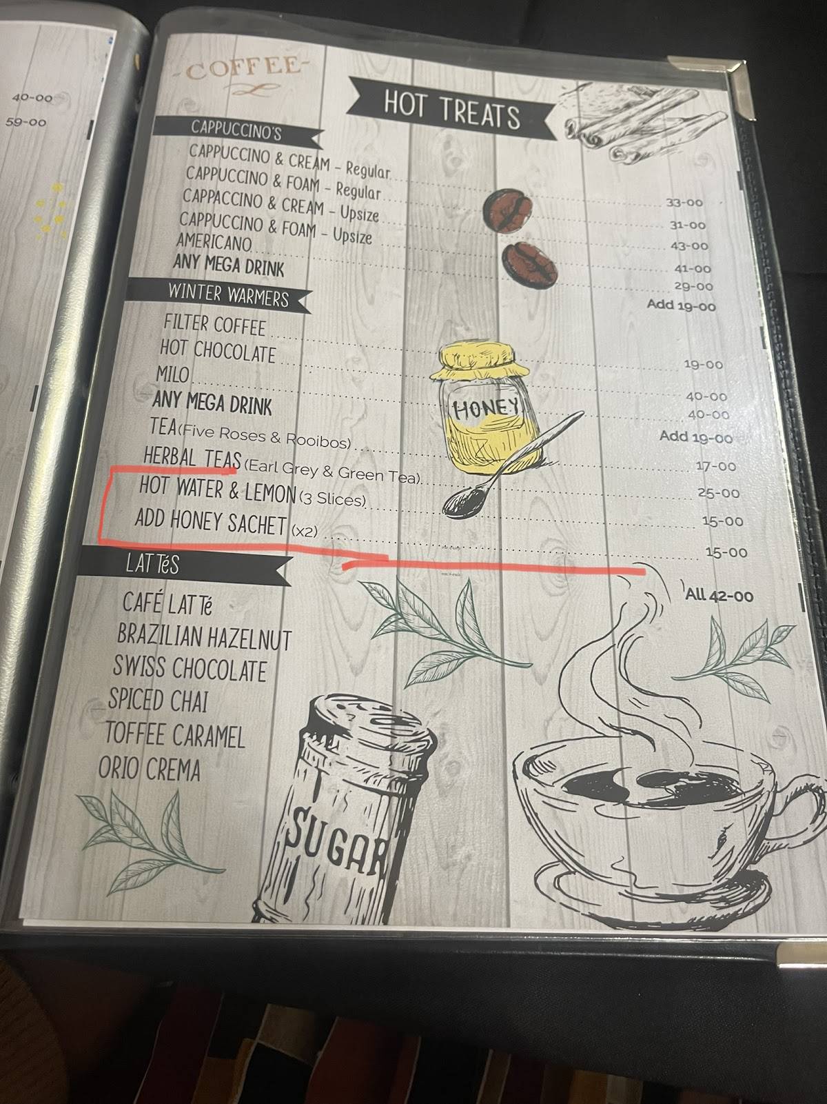 Menu at Ambiance Restaurant, Polokwane