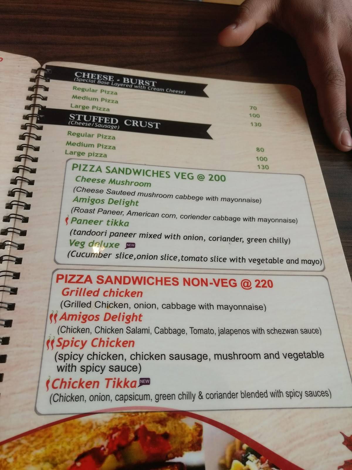 Menu at Amigo's Foods & Hospitalities, Srinagar, opp. Amar Singh College