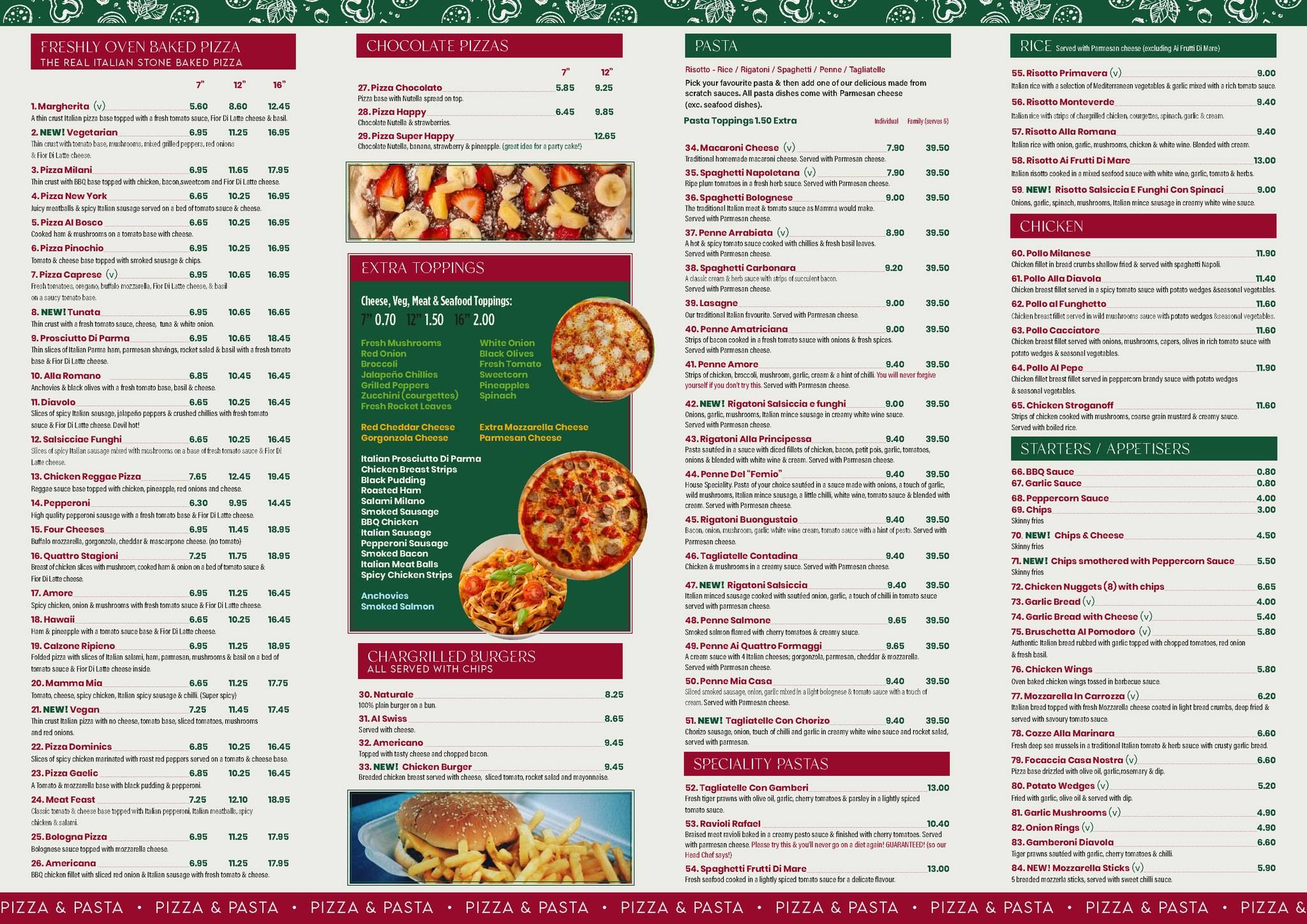 Menu at Amore Express restaurant, Renfrew