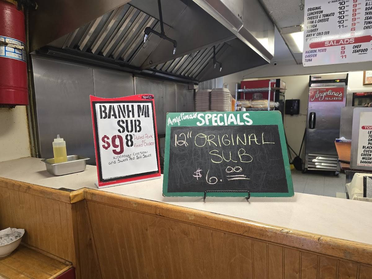 Menu at Angelina's Submarine Shops restaurant, Dalton, 657 Main St