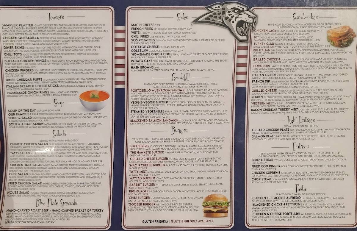 Menu at Ankeny Diner restaurant, Ankeny, 133 SE Delaware Ave