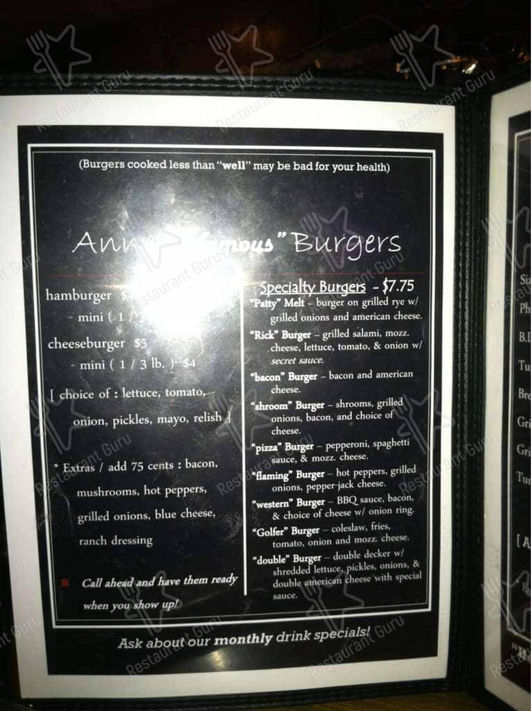 Menu at The Annex Bar & Grille, Solon