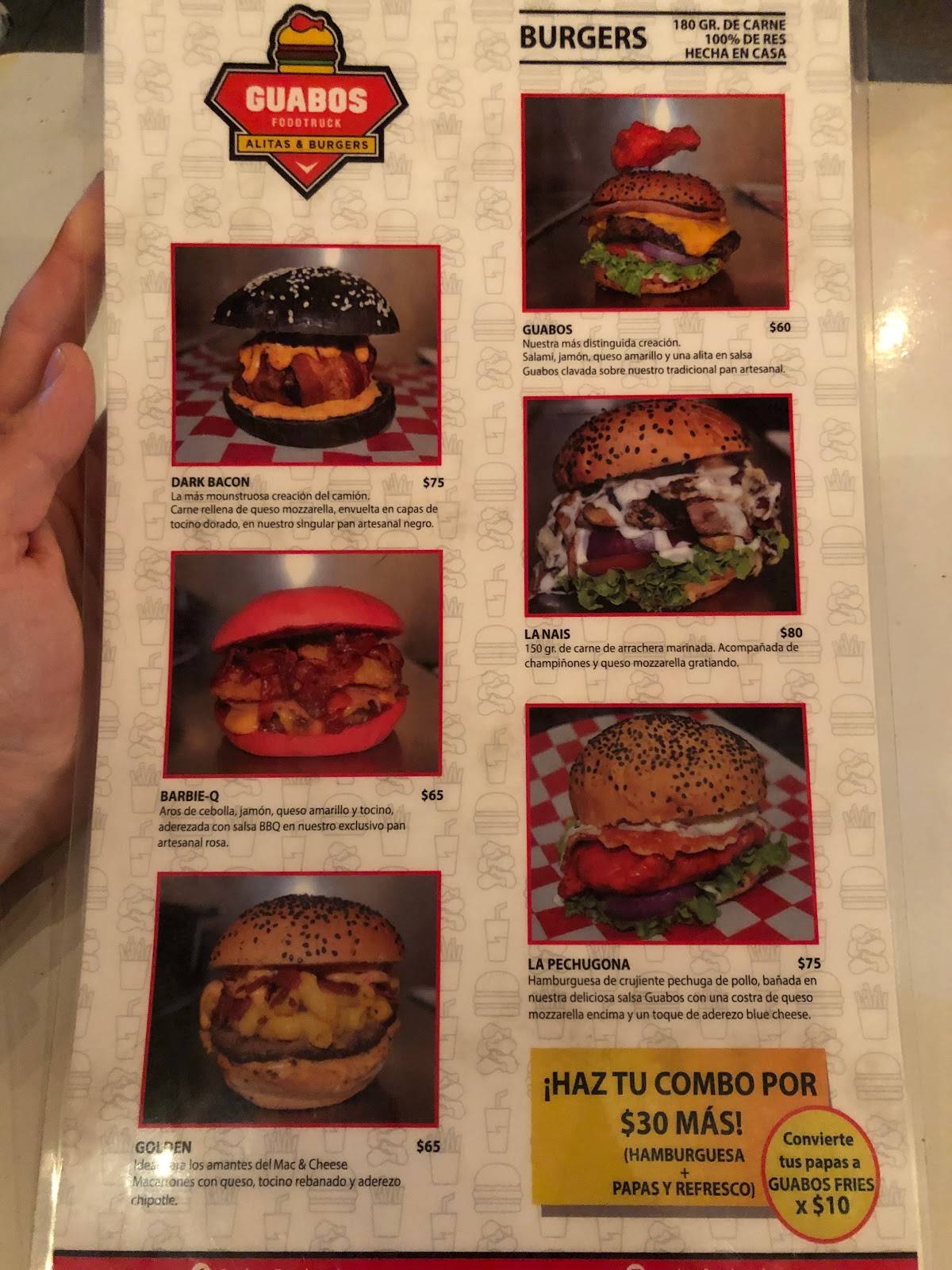 Carta del restaurante Guabos Foodtruck, Apodaca, Estardo Guajardo 408