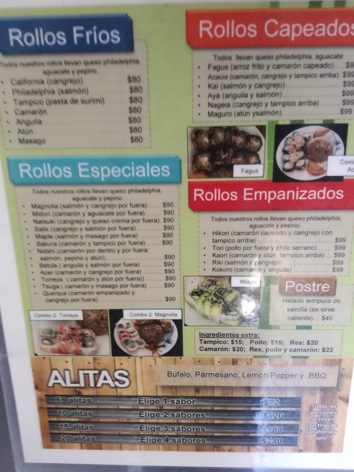 Carta del restaurante Itsuki comida japonesa y alitas, Apodaca, Miguel ...