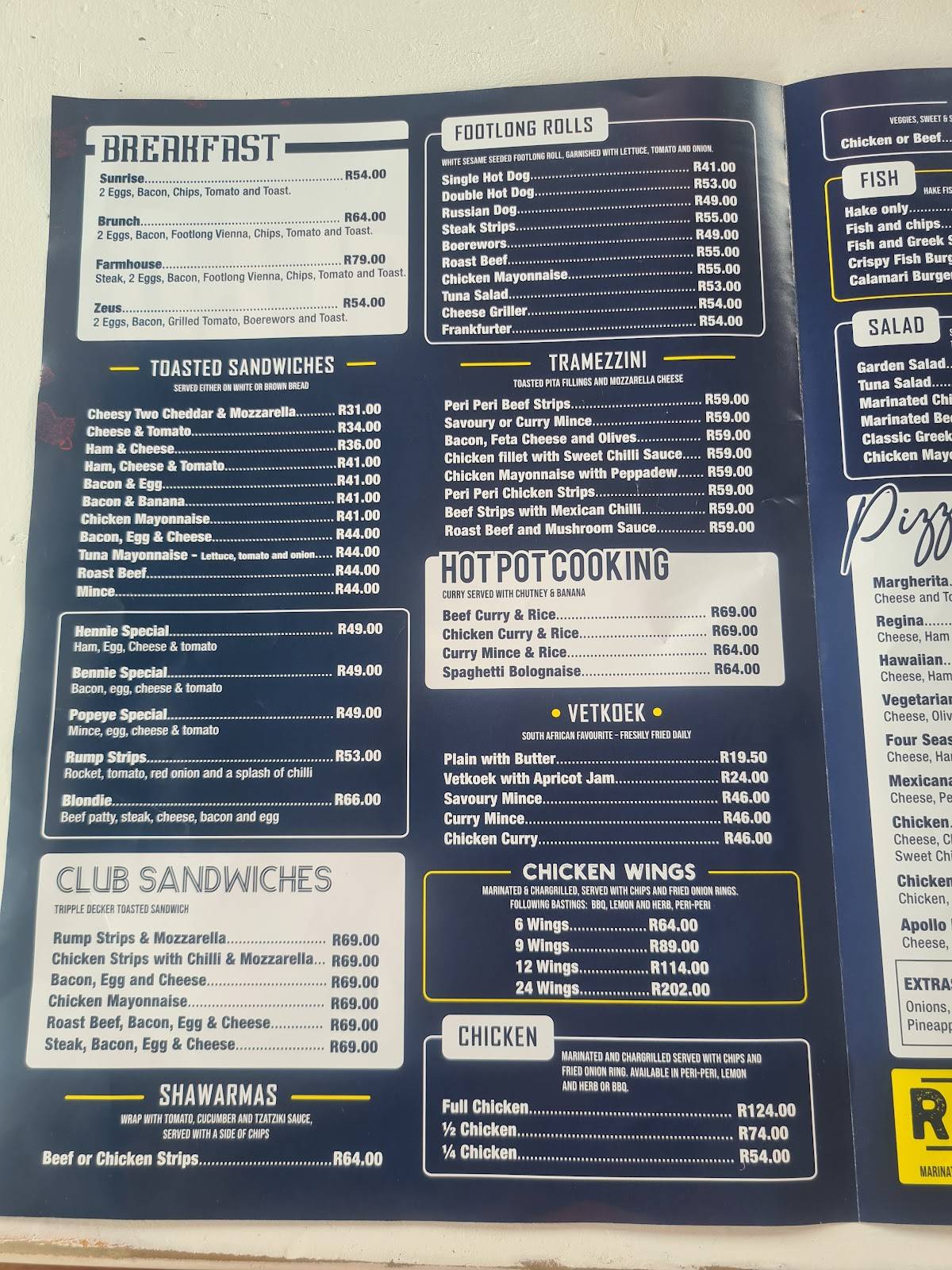 Menu at Apollo Roadhouse and Diner restaurant, Edenvale