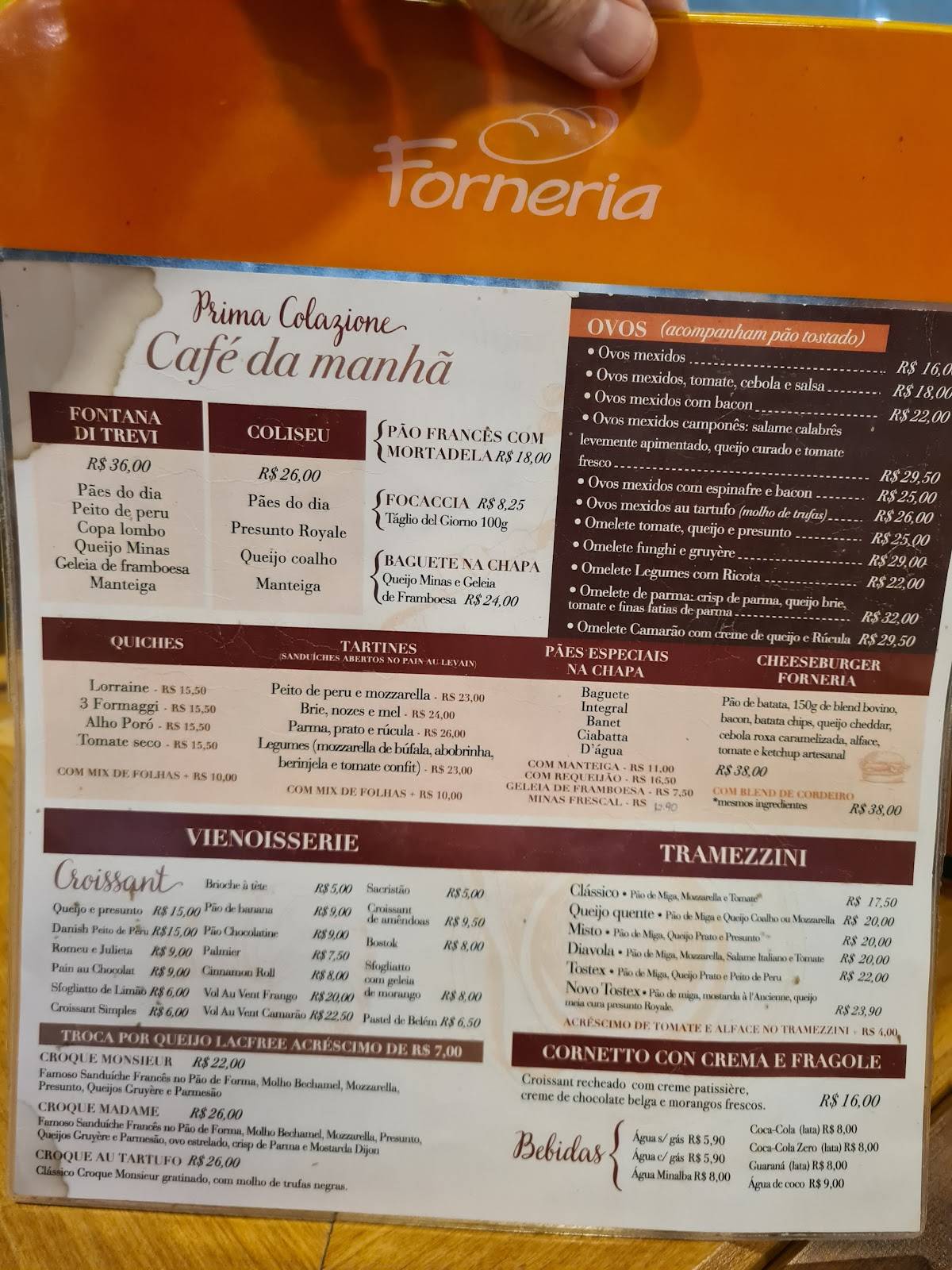 Menu em Forneria café, Aracaju, Av. Melício Machado