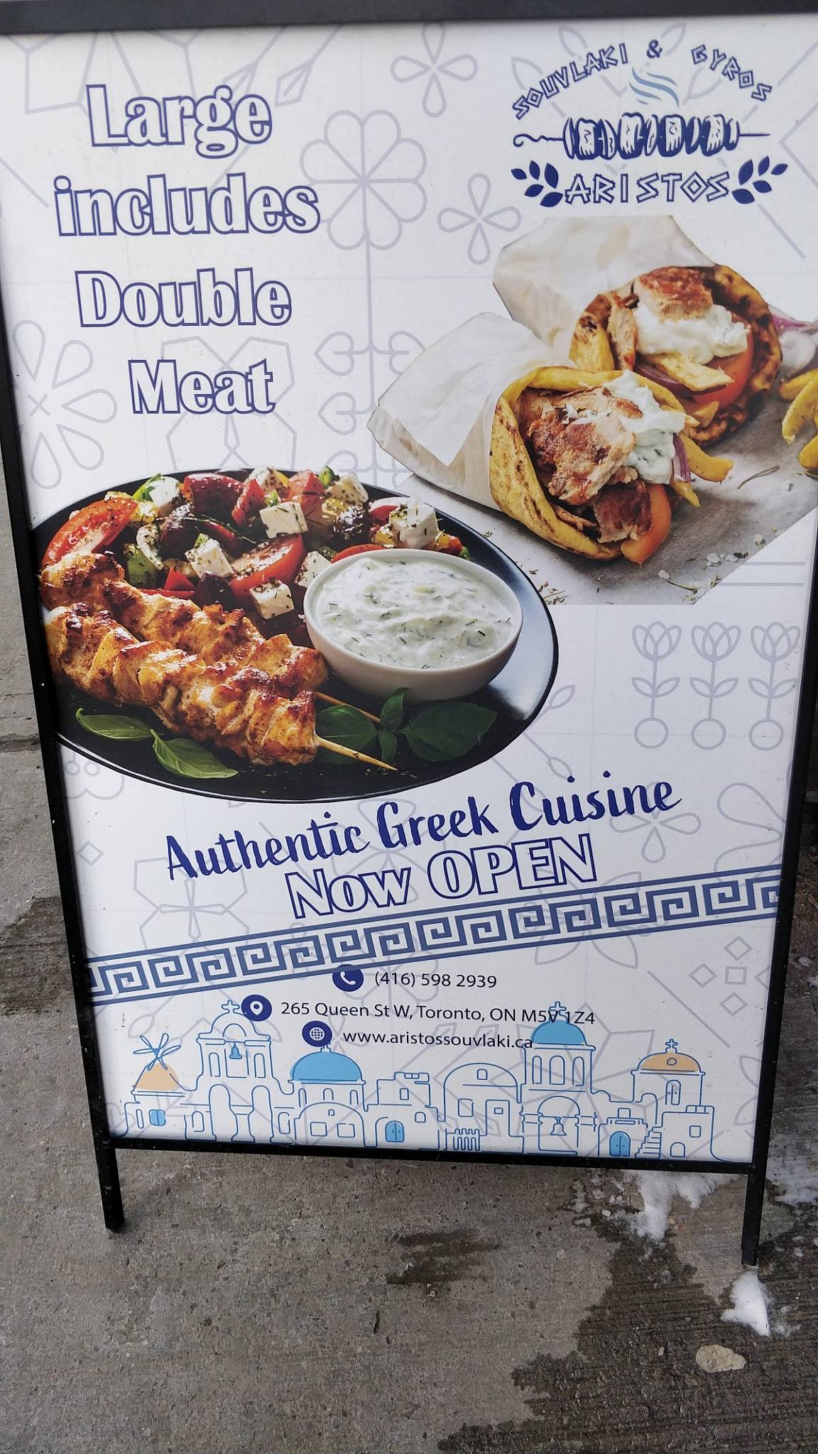 Menu au Aristos Souvlaki & Gyros restaurant, Toronto