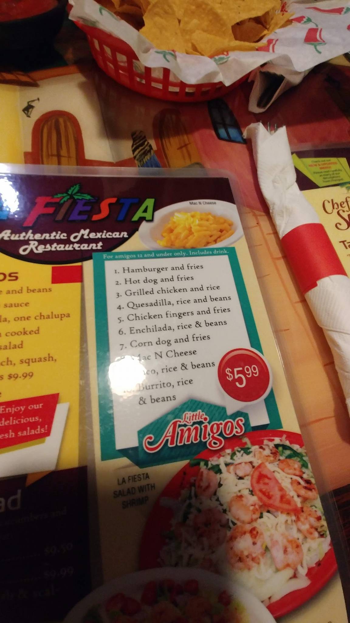 Menu at LaFiesta Authentic Mexican Restaurant, Arkansas City