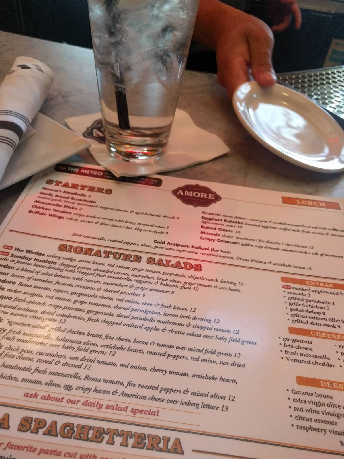 Menu at Amore Pizzeria & Italian Kitchen, Armonk, 1 Kent Pl