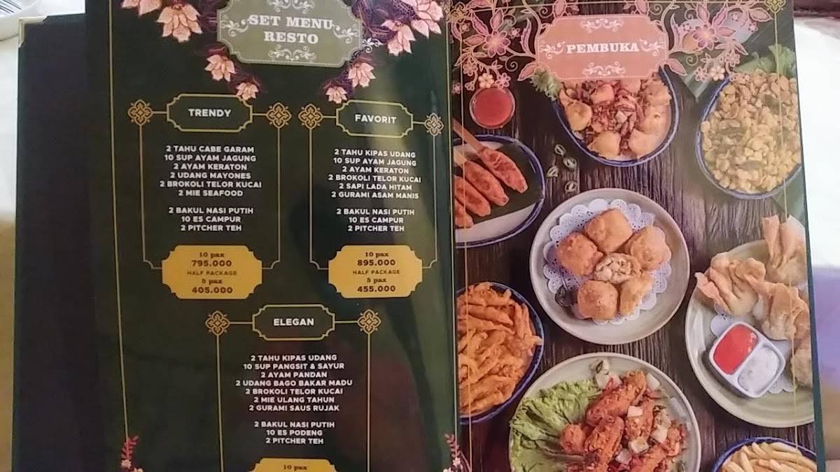 Menu at Aroem Restaurant & Ballroom, Semarang