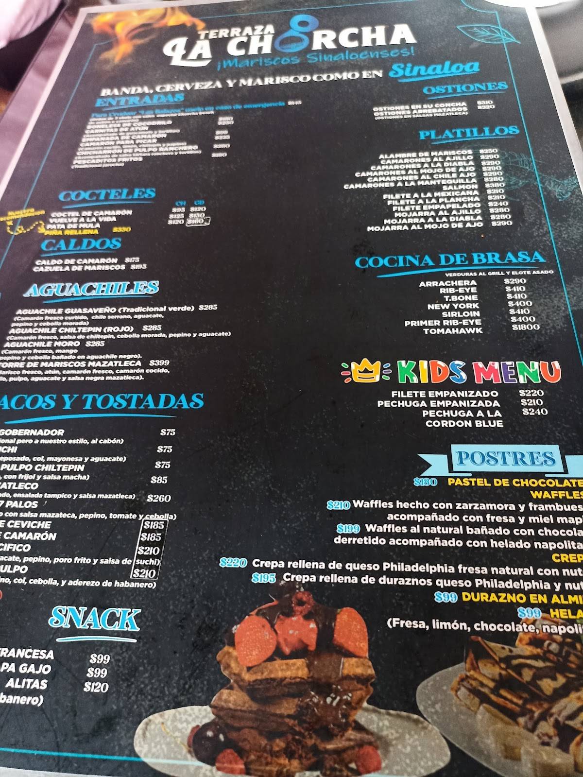 Carta de Asadero & Parrilla LA CHORCHA, San Martín Centro