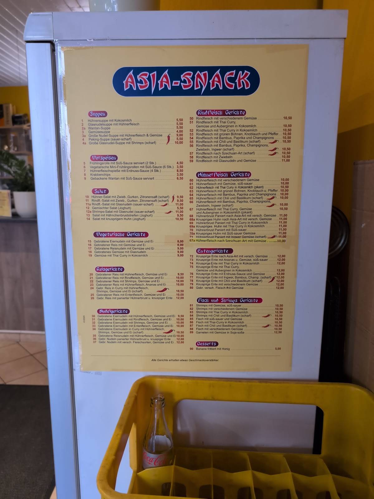 Speisekarte von Asia Snack fast Food, Bad Nauheim