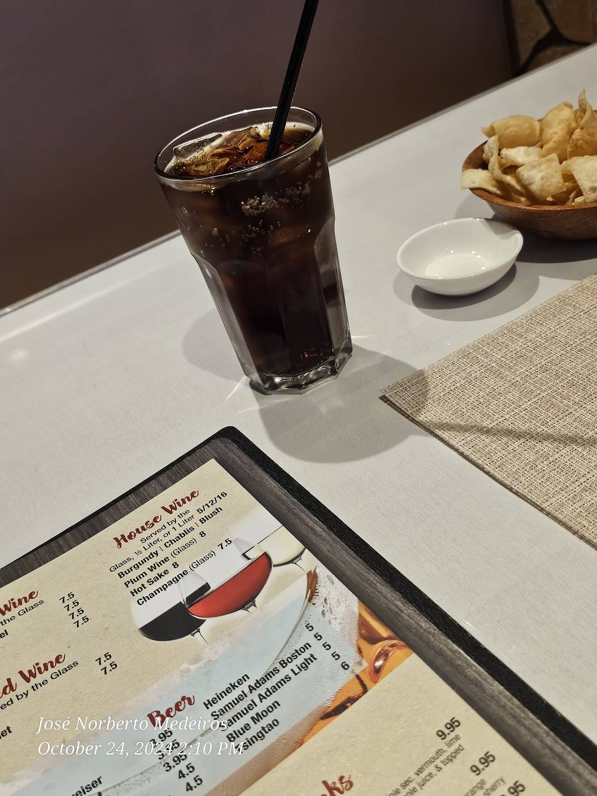 Menu at Asian Dynasty restaurant, Warwick