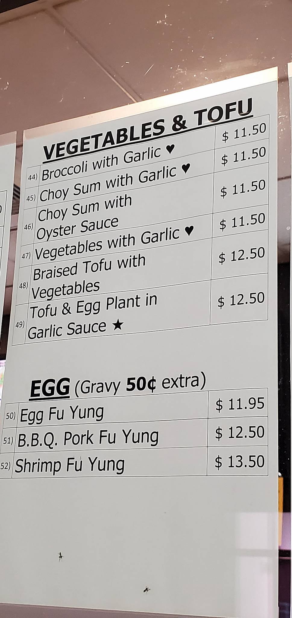 Menu at Asian Mix fast food, Honolulu, 1234 S Beretania St.