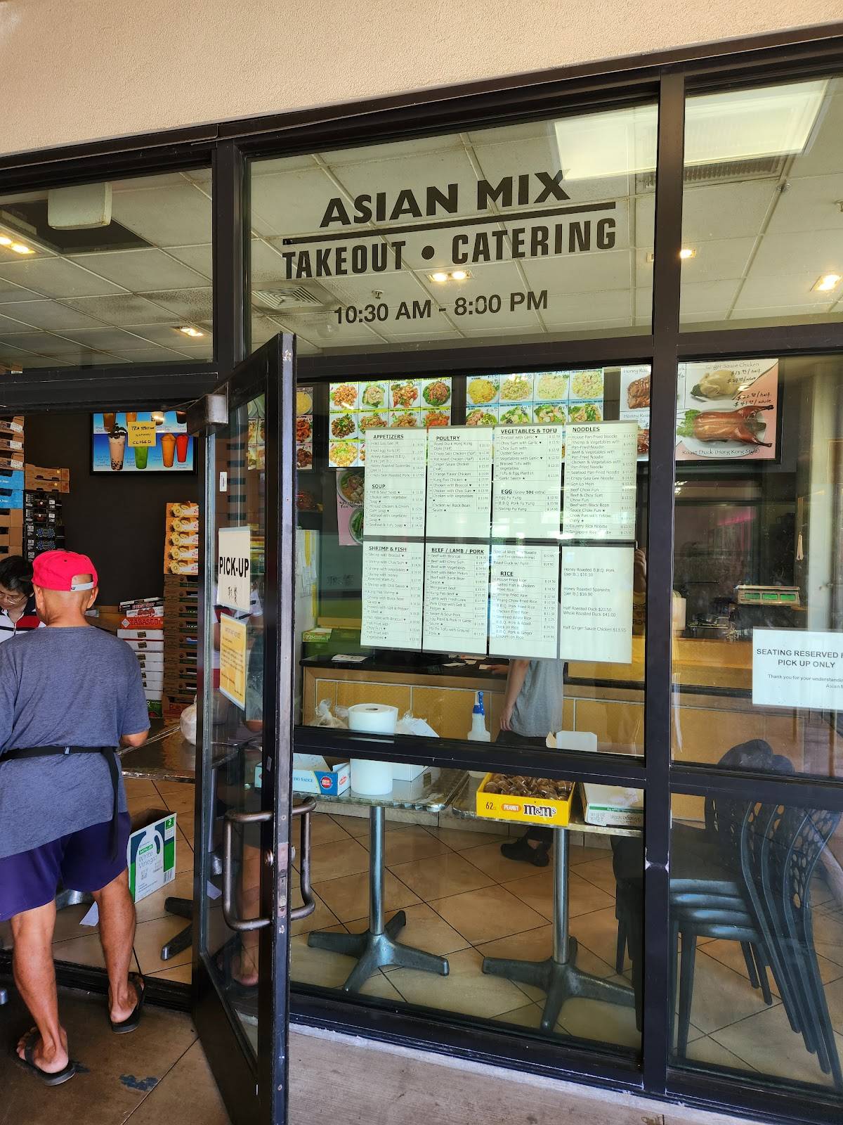 Menu at Asian Mix fast food, Honolulu, 1234 S Beretania St.