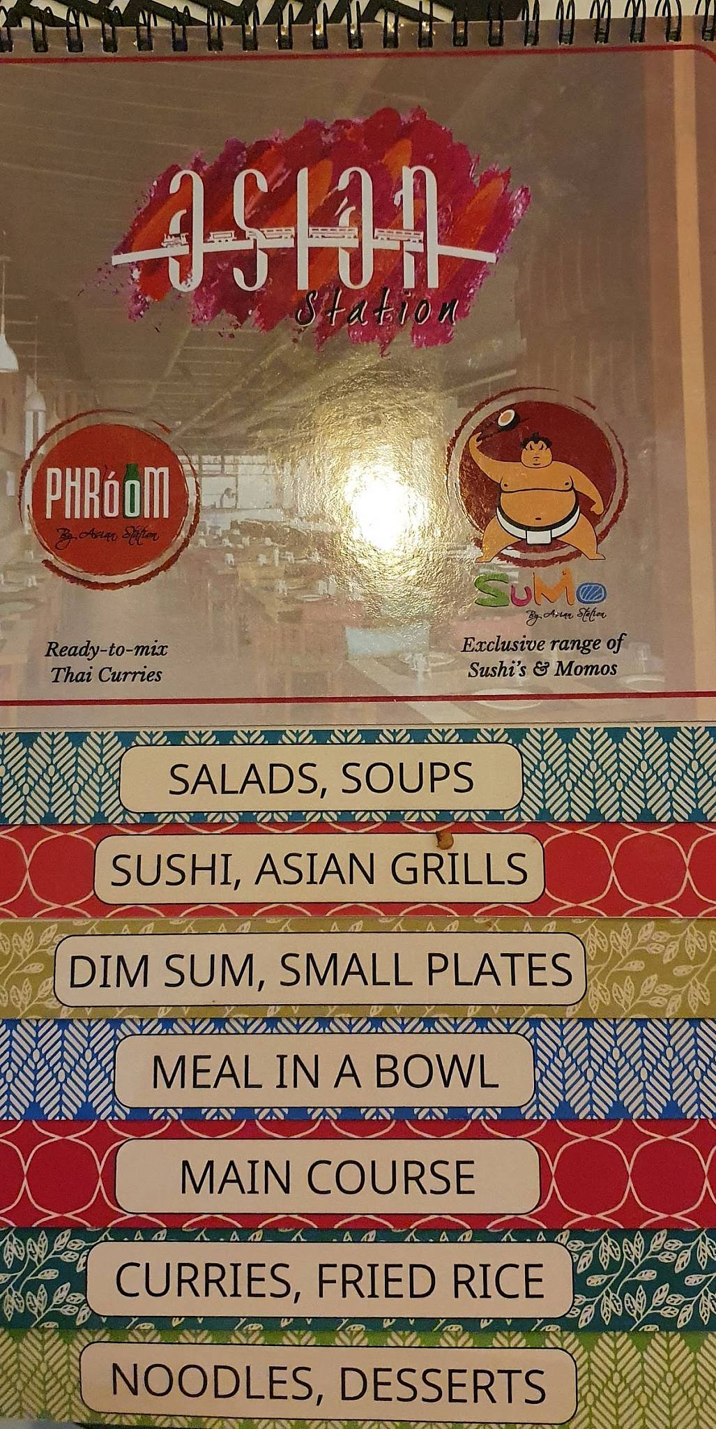 Menu at Asian Station, Chennai, 17