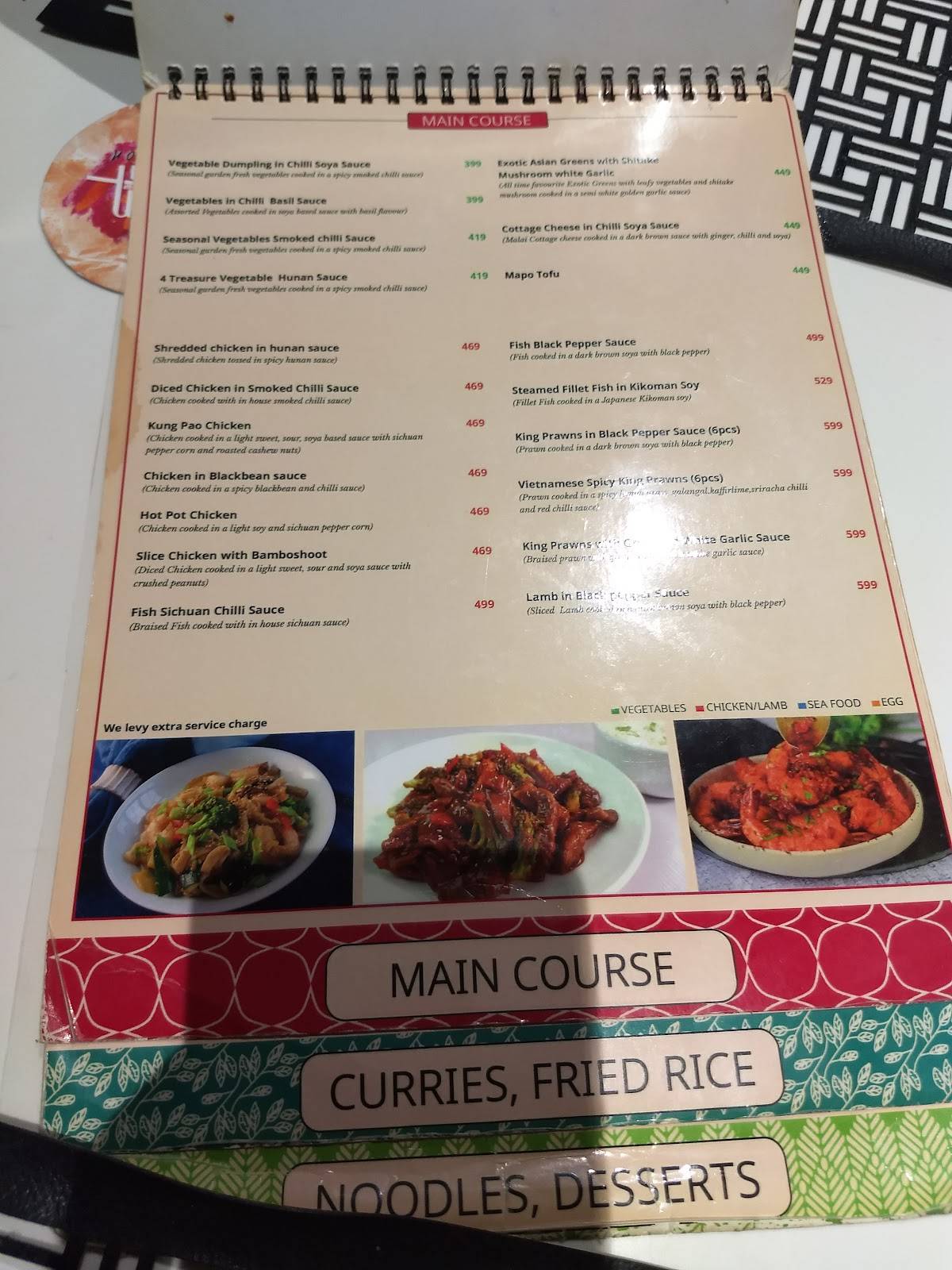 Menu at Asian Station, Chennai, 17