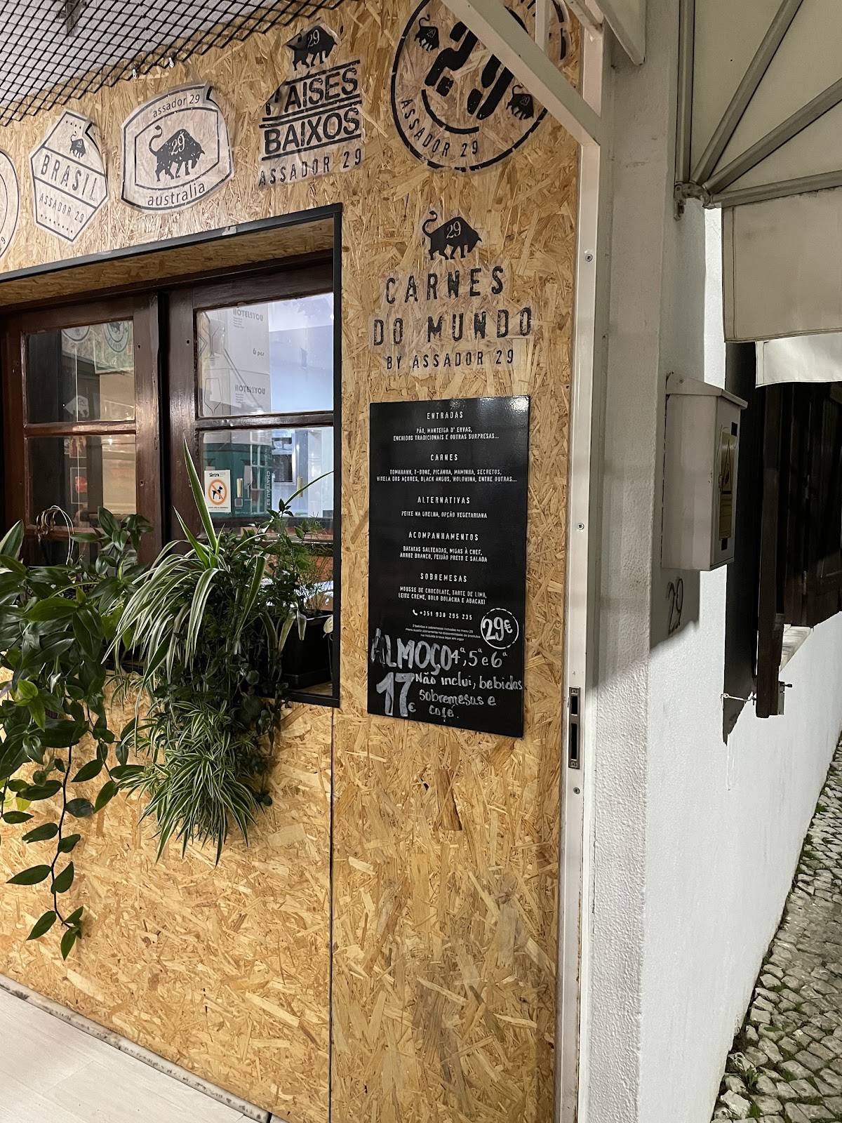 Menu at Assador 29 restaurant, Sintra