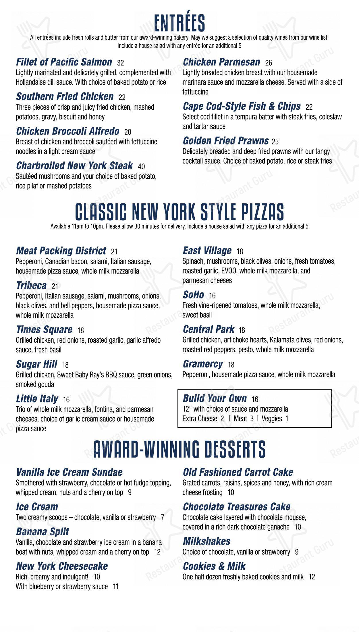 Menu at Atlantis Steakhouse, Reno