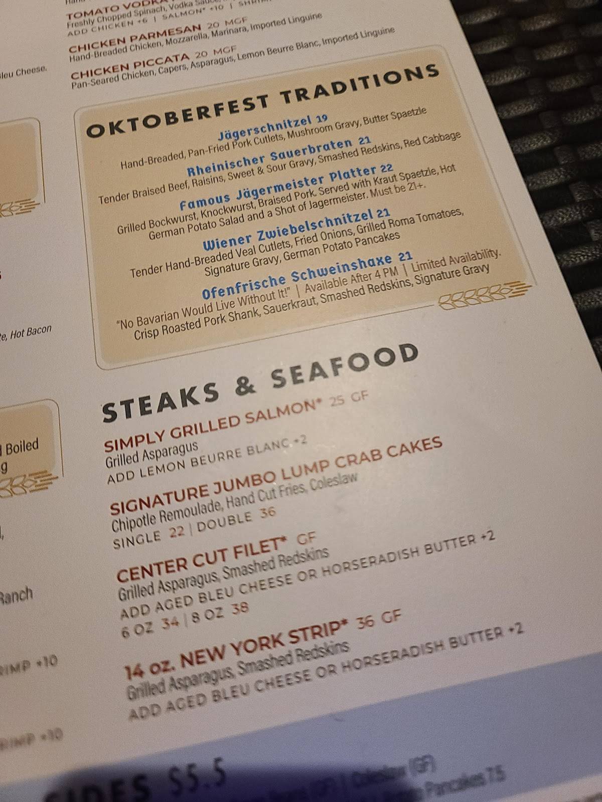 Menu at Atria's Restaurant - Murrysville, Murrysville